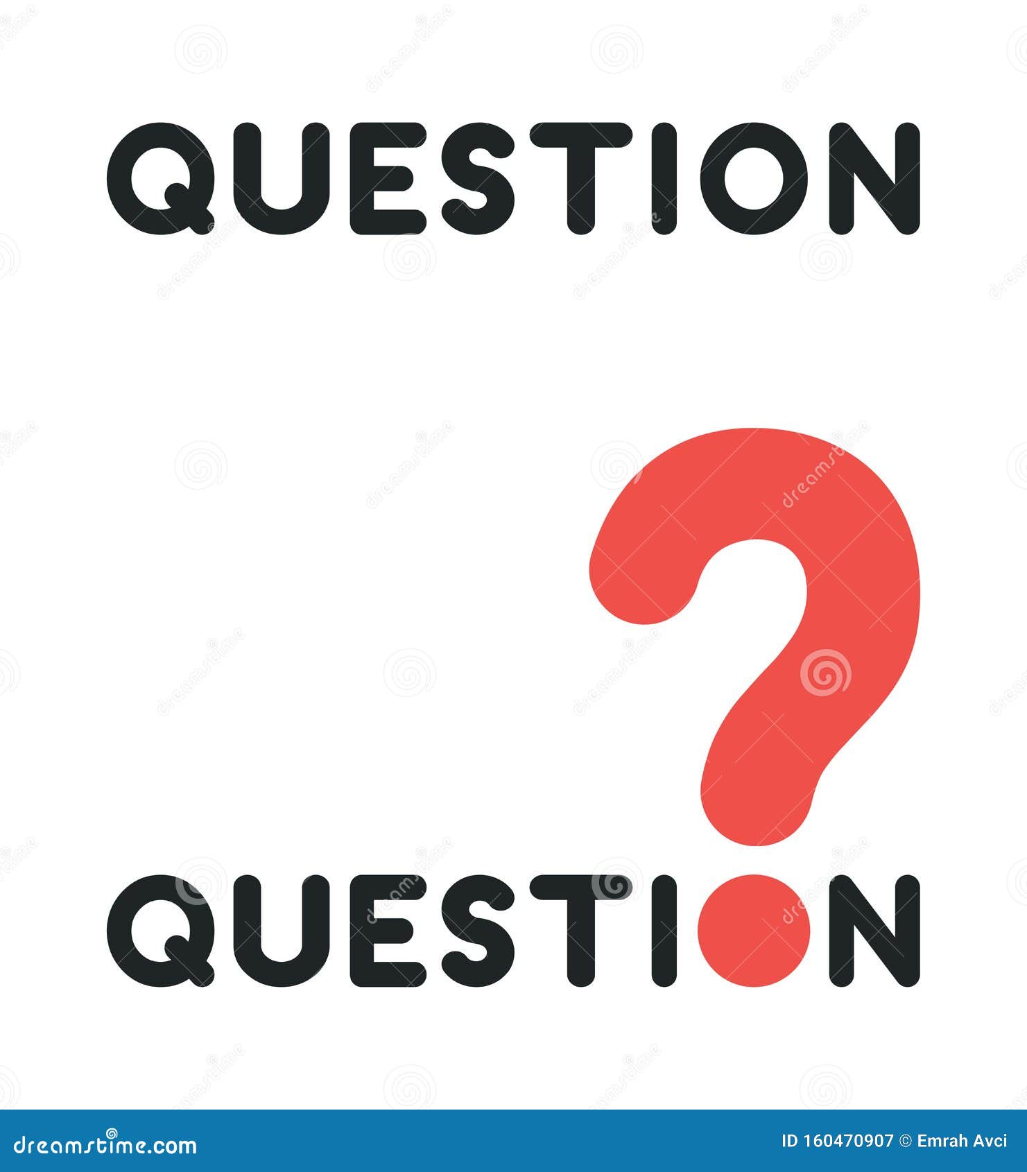 Vector Icon Set of Question Word with Question Mark Stock Vector ...