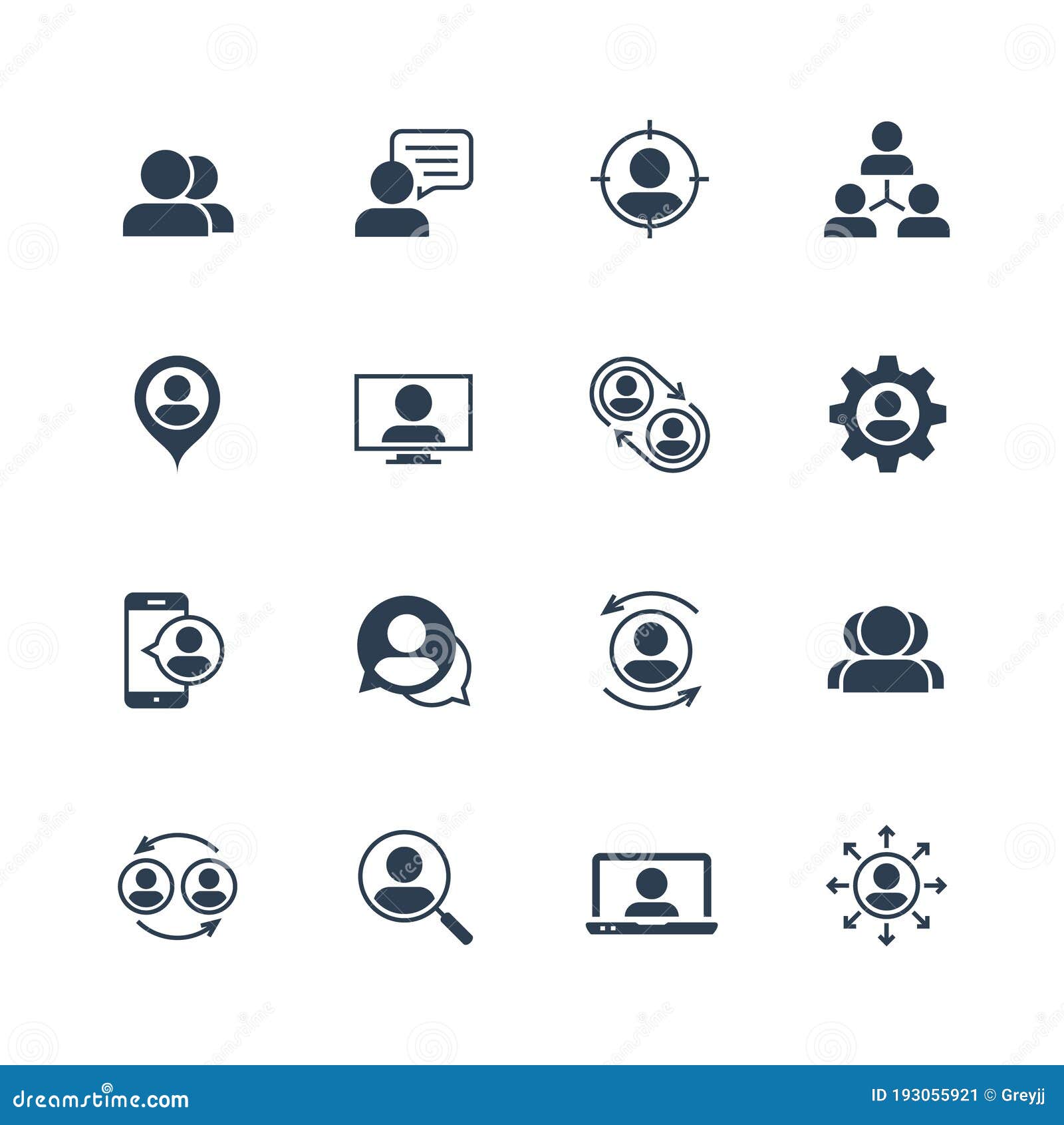 Vector Icon Set of User Avatars for Web Account Stock Vector ...