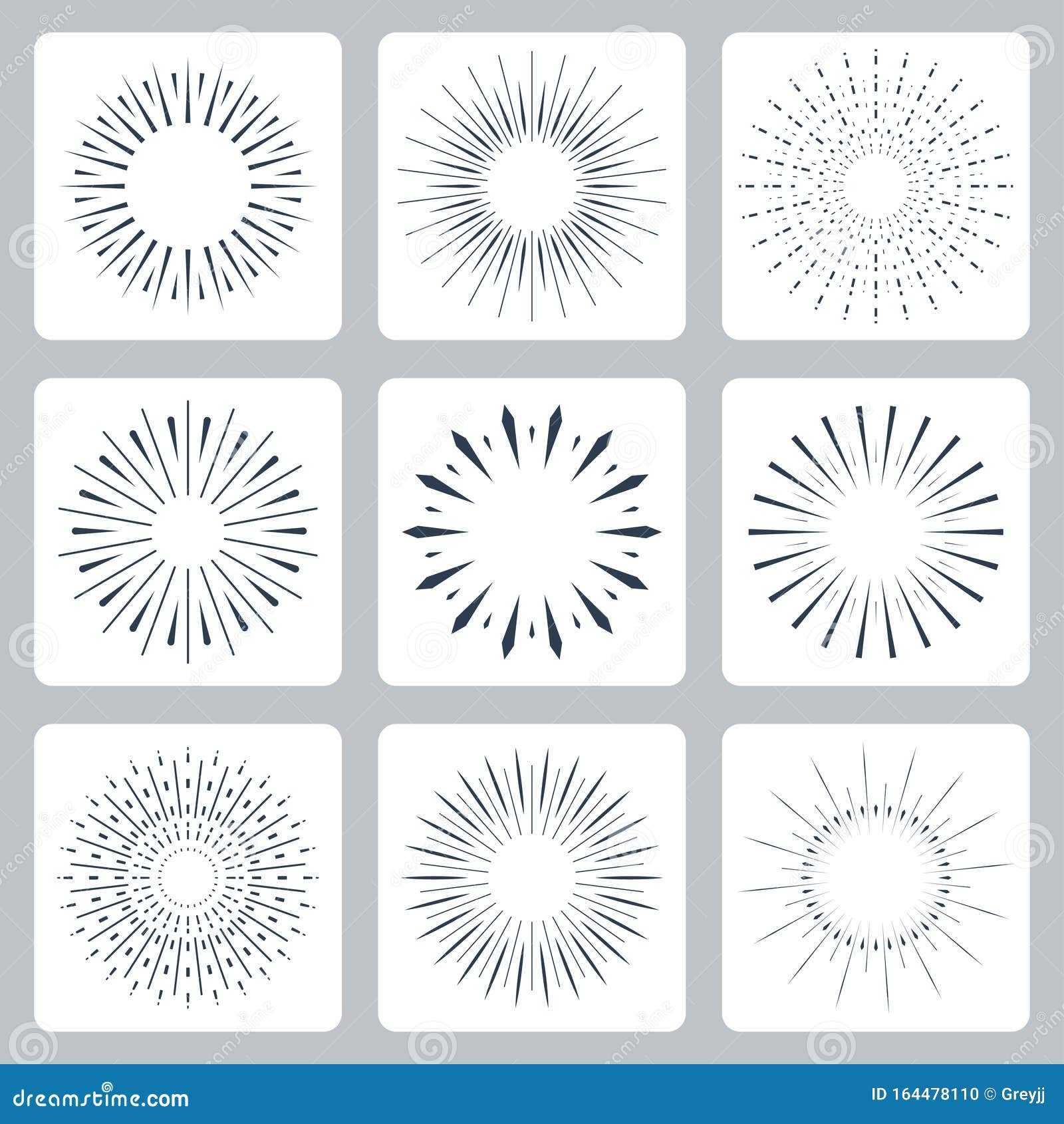 Icons of Vintage Sparkles and Stars Stock Vector - Illustration of ...