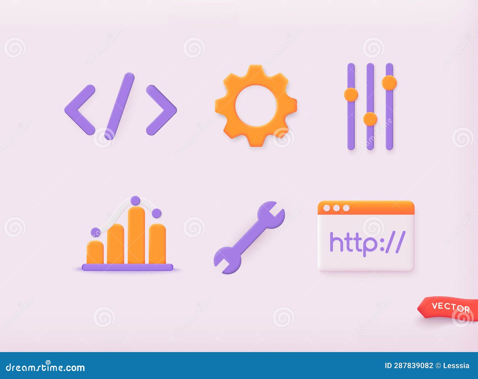 Vector Icon Set of Web Tool. Web Browser, Internet Communication ...