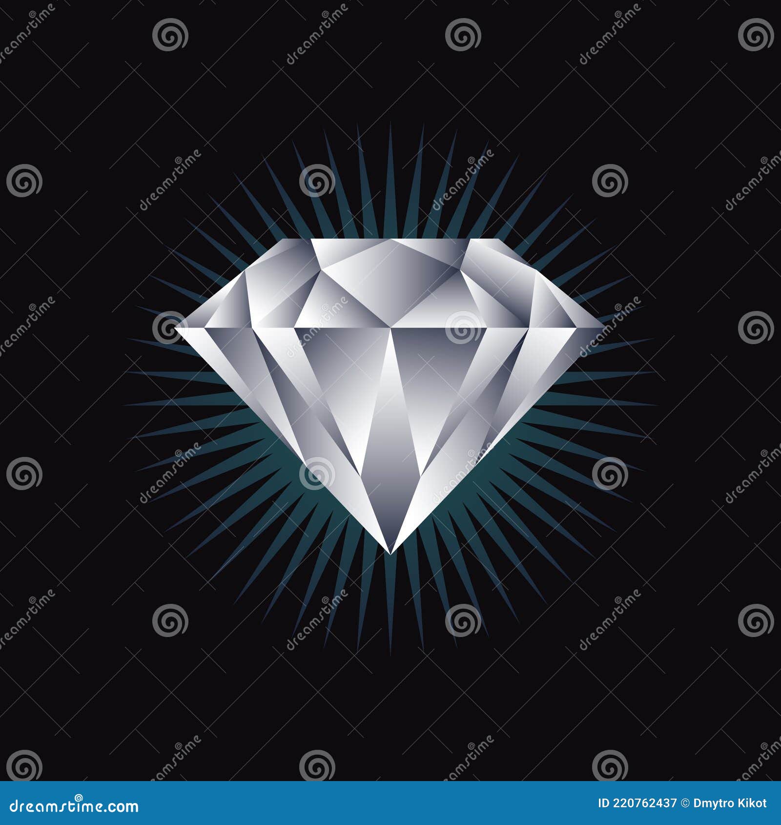 Vector Icon of Shiny Diamond Stock Vector - Illustration of gemstone ...