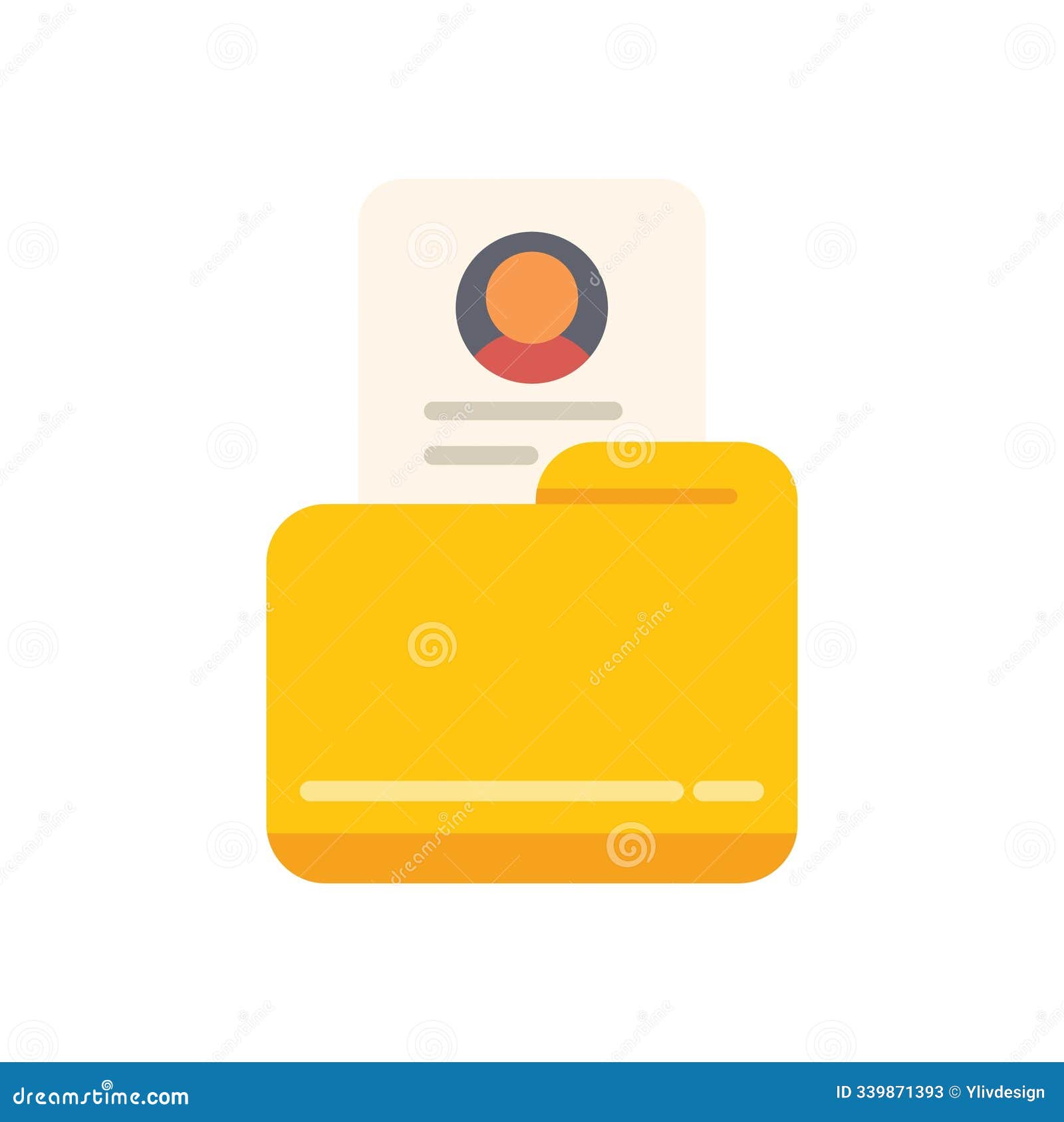Personal Profile Data Info File Vector Icon Or Employee Credential ...