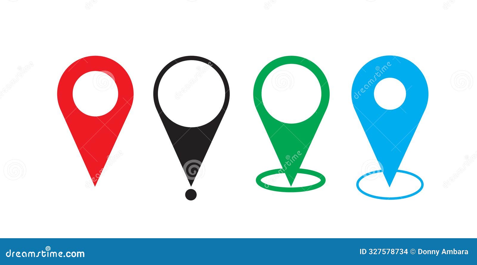 Vector Icon of Simple Forms of Point of Location Stock Vector ...