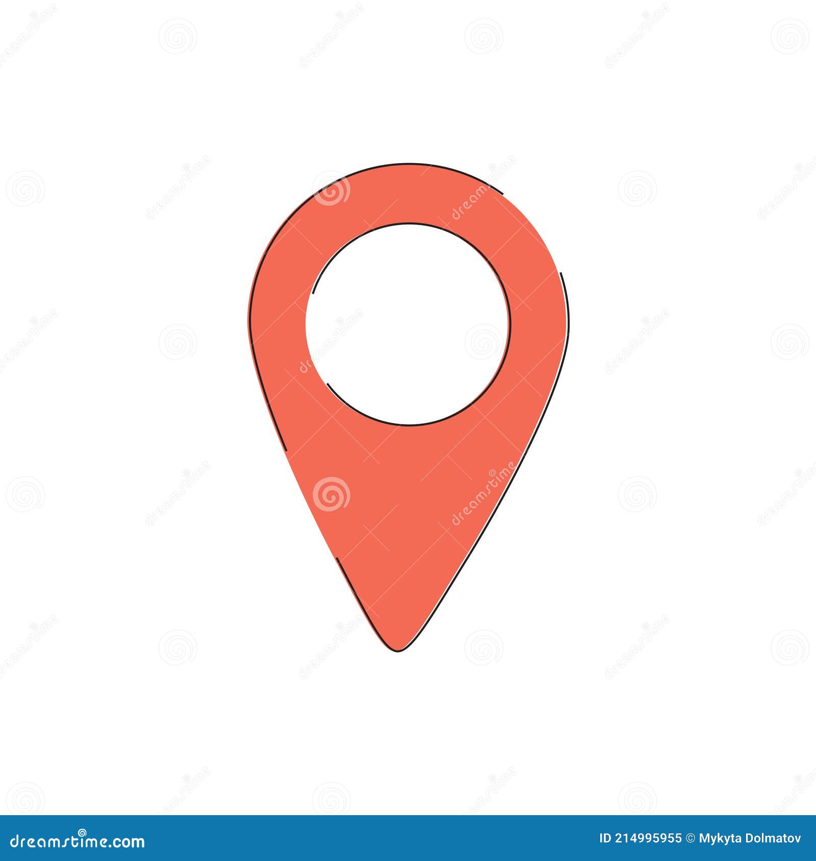 Vector Icon Of Simple Forms Of Point Of Location. Pin Map Place ...
