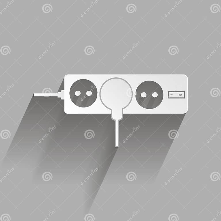 Vector Icon Sockets and Plugs. an Extension Cord the Socket. Vector ...