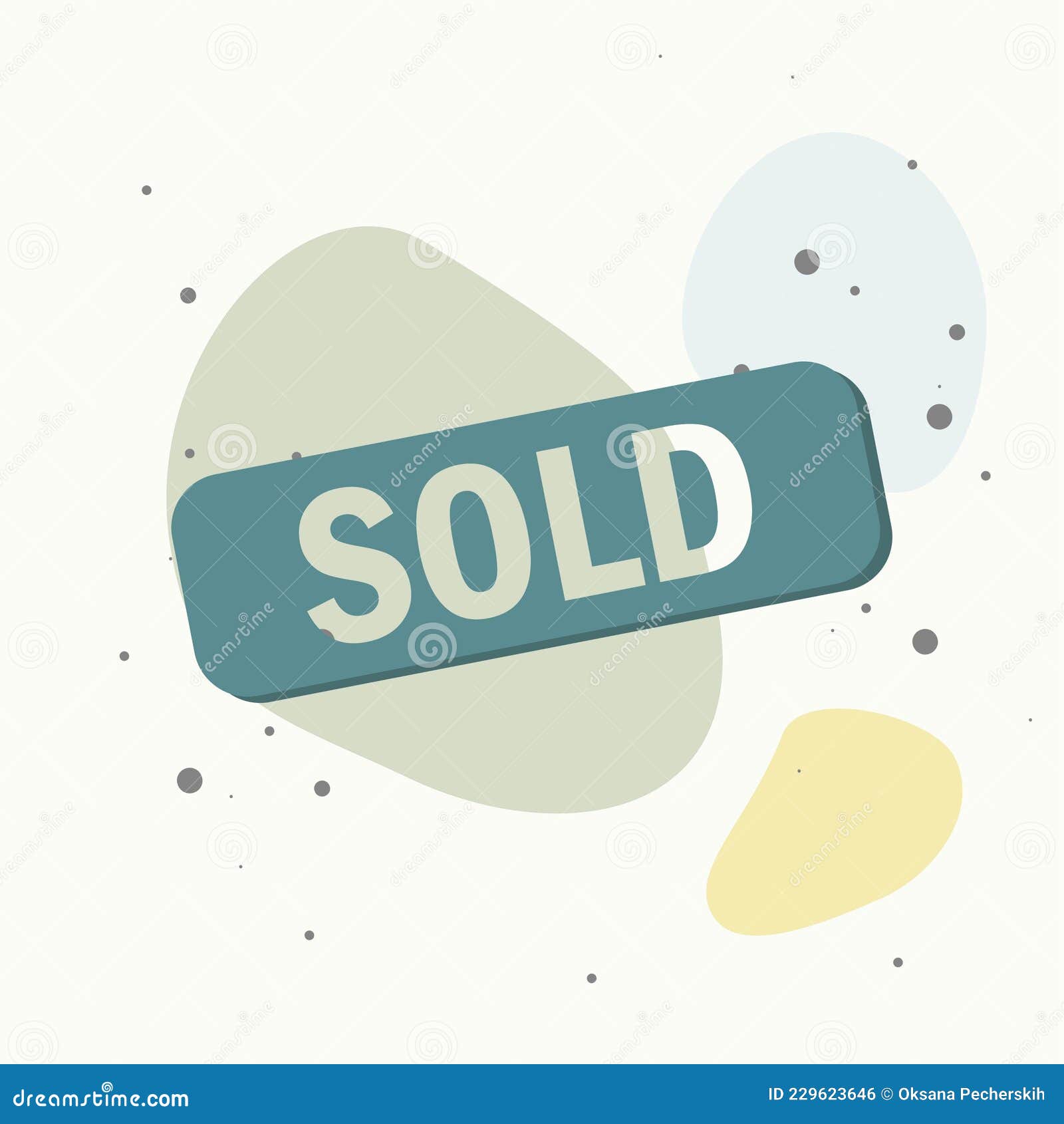 Vector Icon Sold Red Stamp. Sold Vector Illustration on Multicolored ...