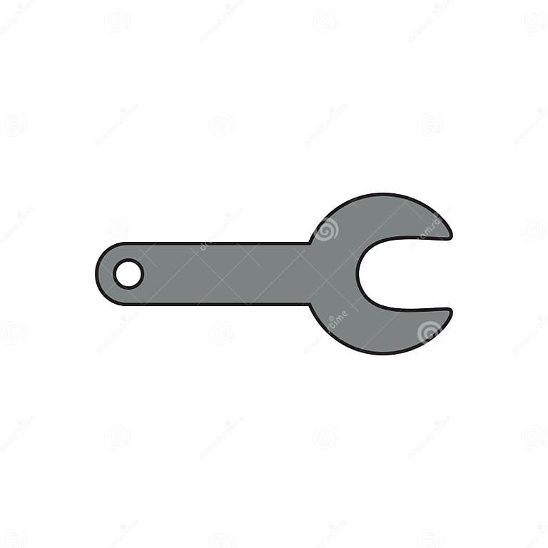 Vector icon of spanner stock vector. Illustration of repair - 148844695