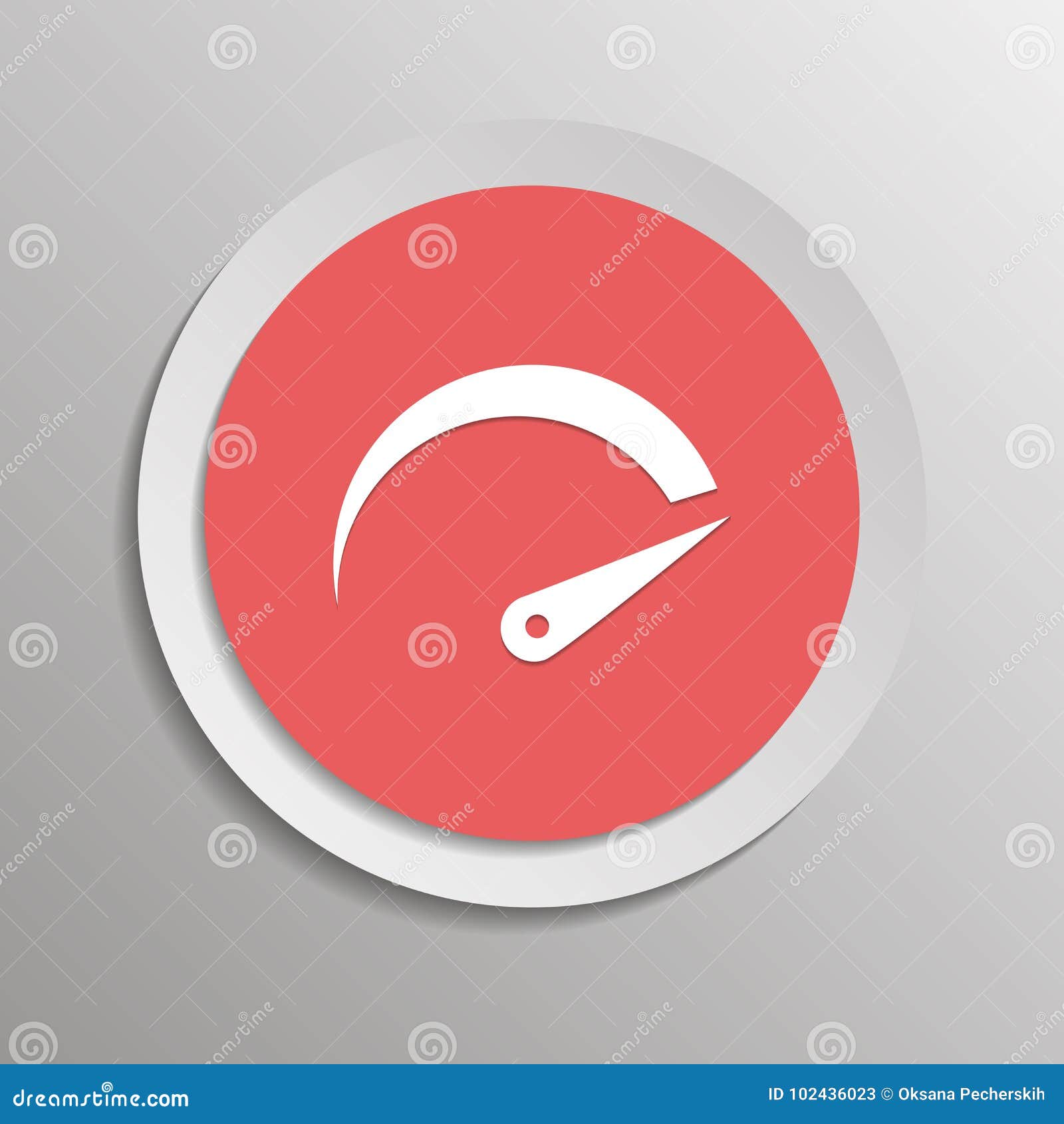 Vector Icon Speedometer. Vector Illustration on a Sticker with S Stock ...