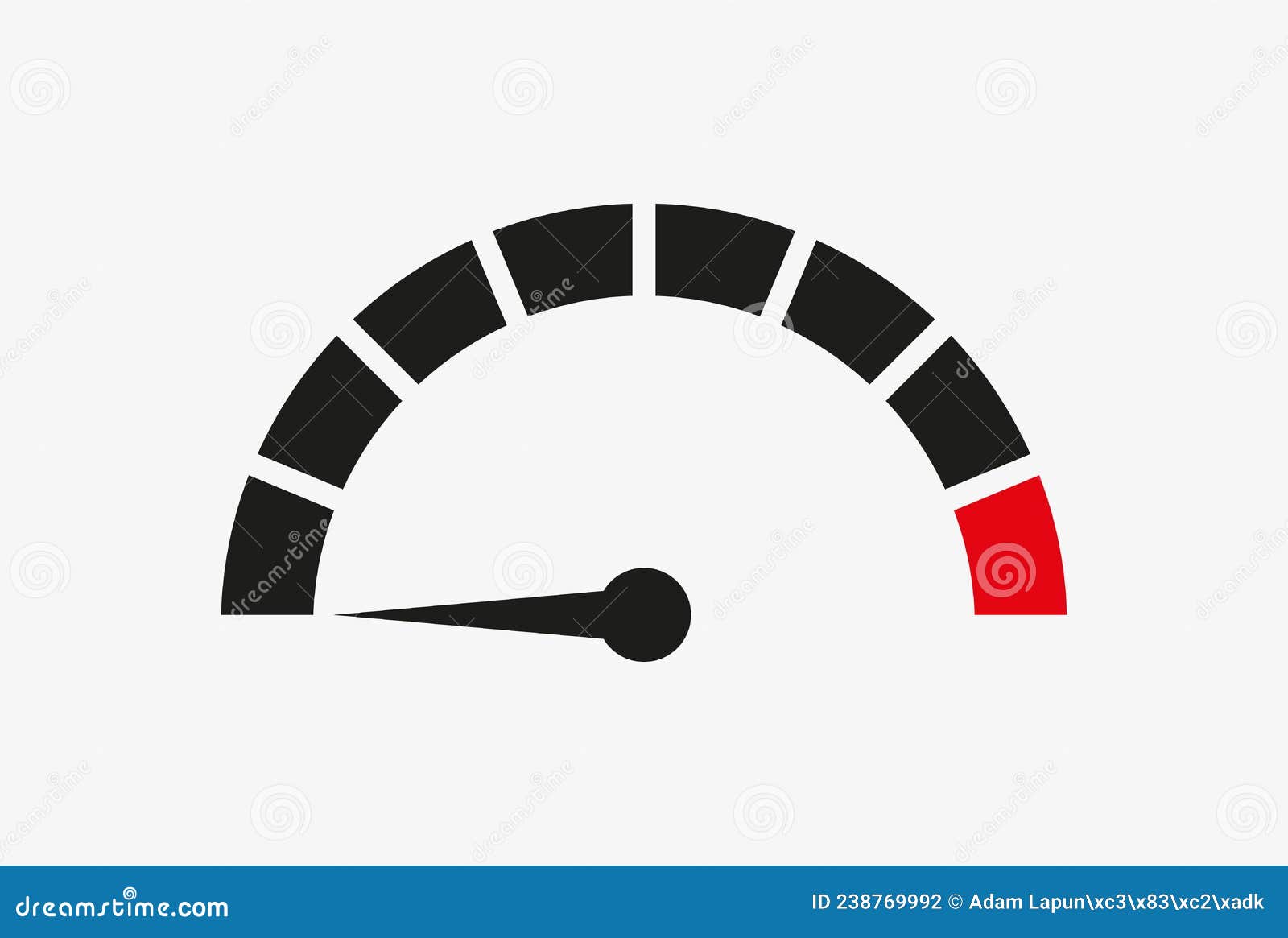 Vector Icon of a Speedometer. Tachometer Sign Stock Vector ...