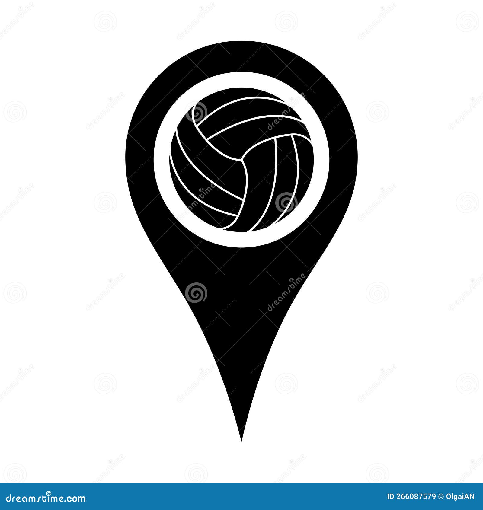 Vector Icon of the Stadium Location and Navigation. Vector Illustration ...