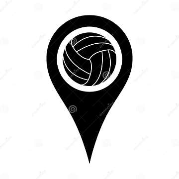 Vector Icon of the Stadium Location and Navigation. Vector Illustration ...