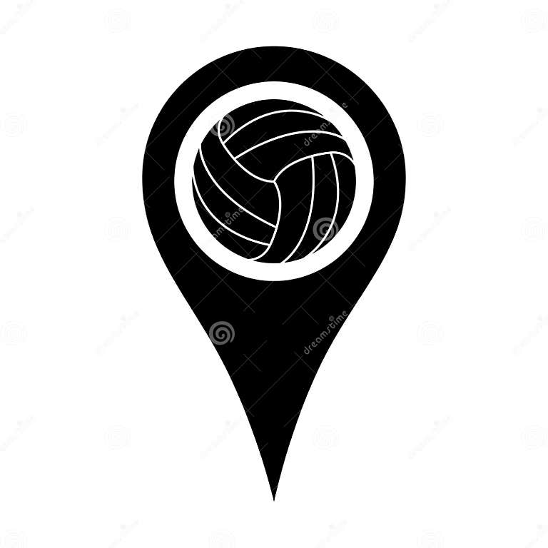 Vector Icon of the Stadium Location and Navigation. Vector Illustration ...