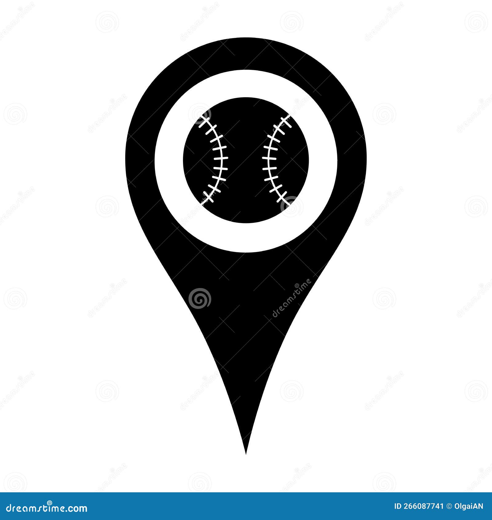 Vector Icon of the Stadium Location and Navigation. Vector Illustration ...