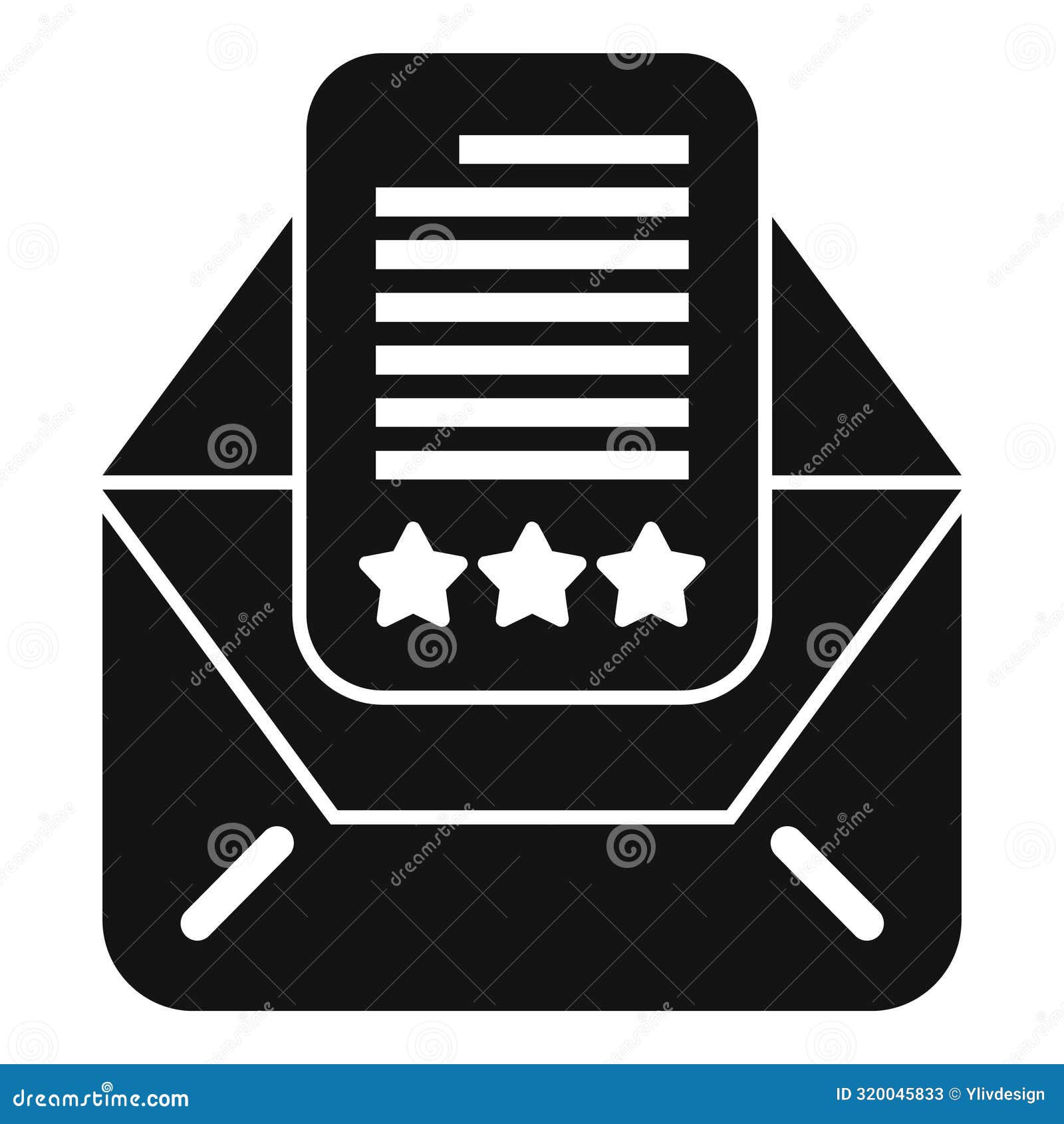 Starred Inbox, Favorite Email Outline Icon Royalty-Free Stock ...