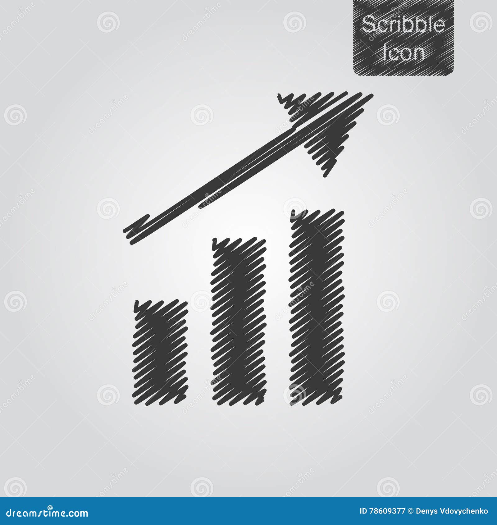 Vector Icon of Statistic Graph in Scribble Style Stock Vector ...