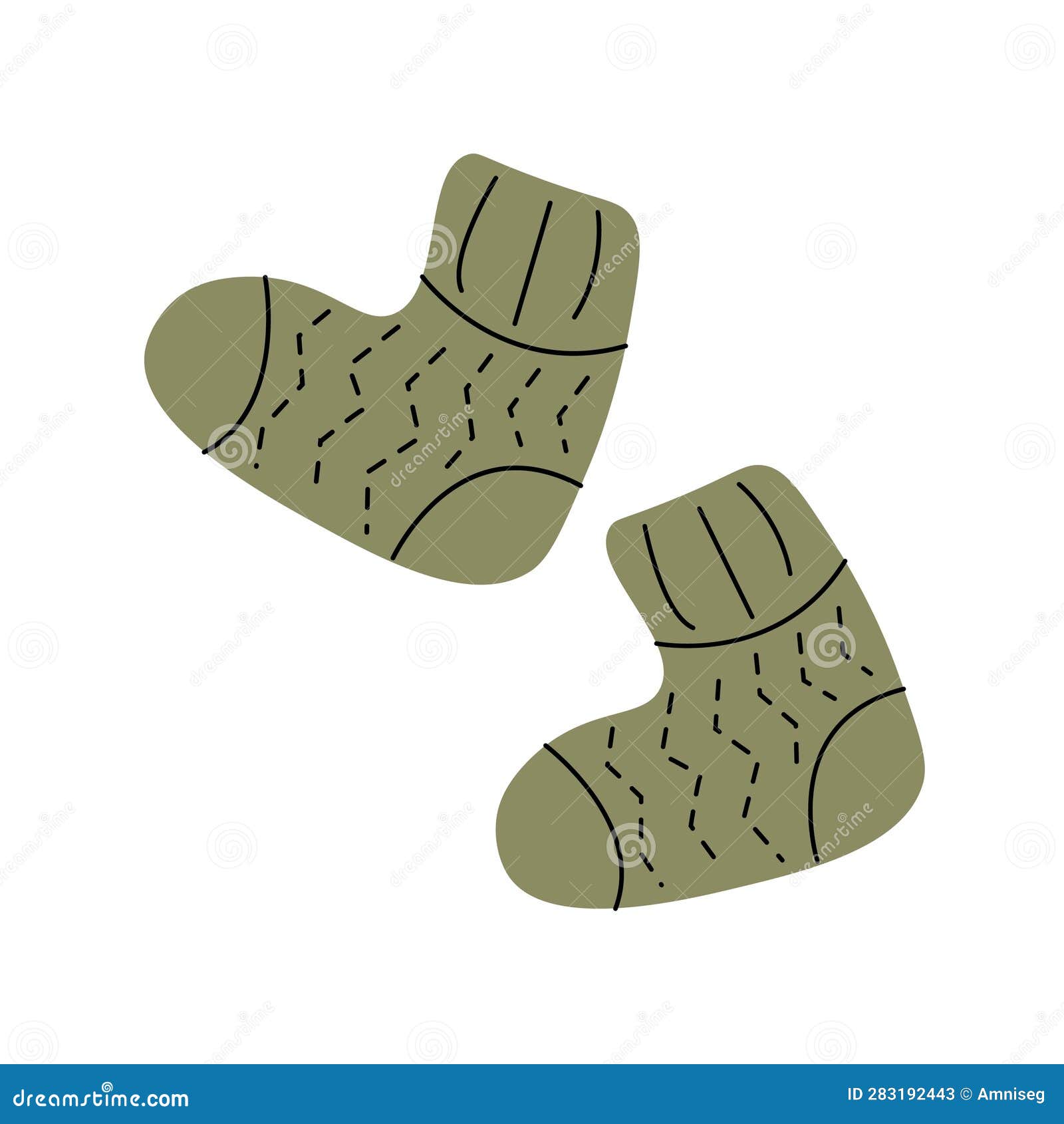 Vector Icon Striped Socks. Funny Element in a Cartoon Style Stock ...
