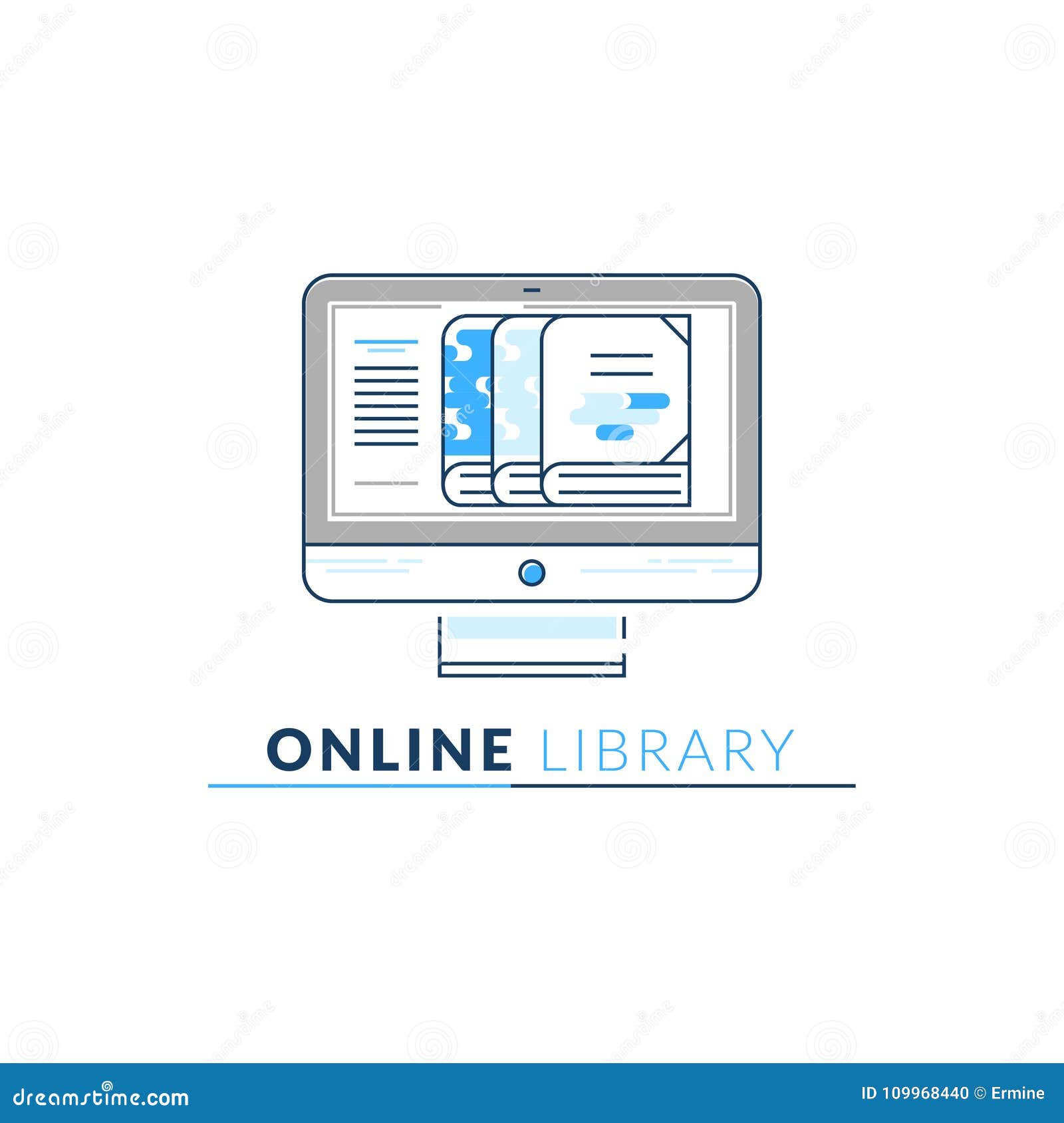 Vector Icon Style Logo of Online Library, Storage, Epub, Txt, Bo Stock ...