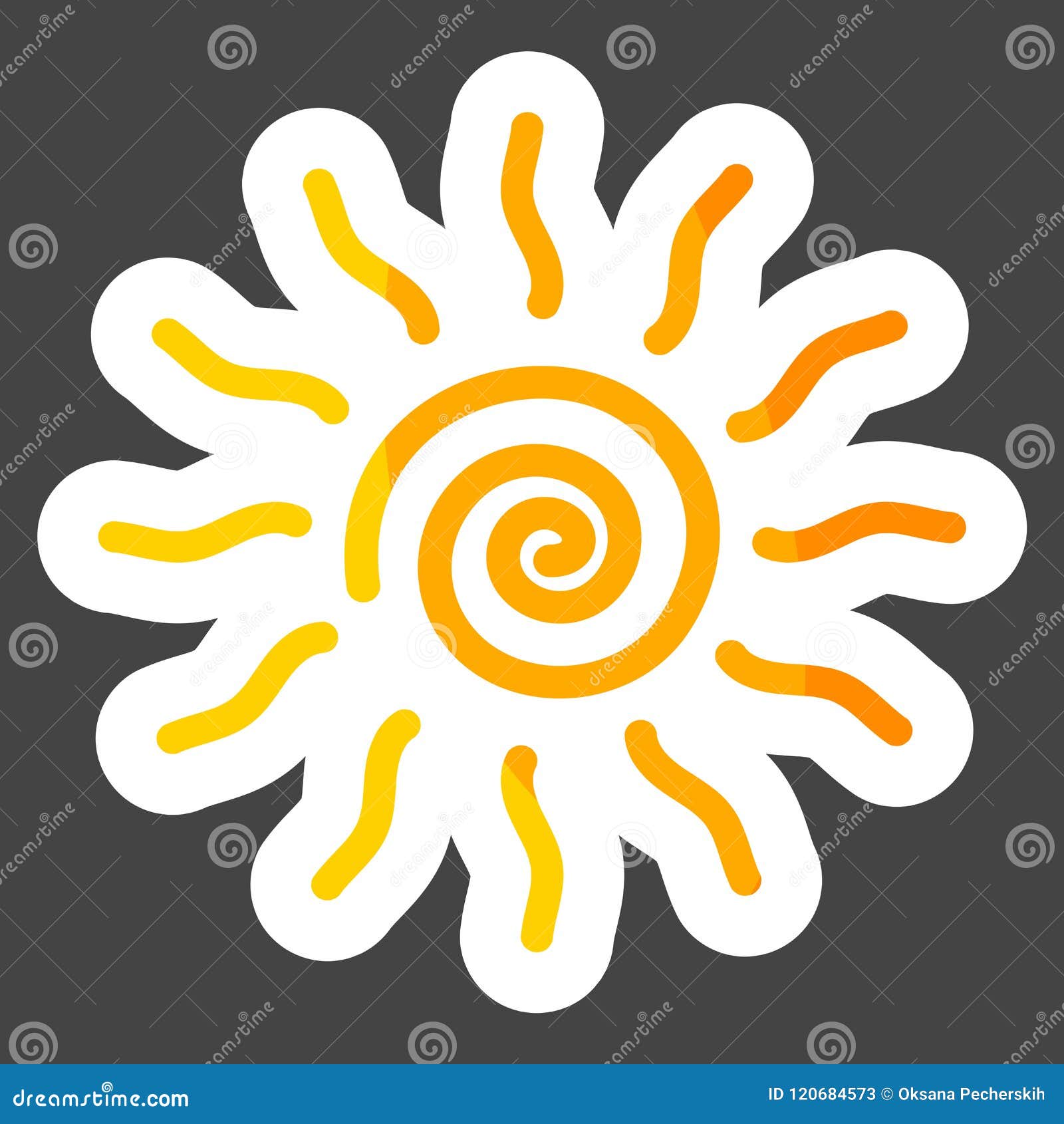 Vector Icon Sun on Transparent Background. Layers Grouped for Ea Stock ...