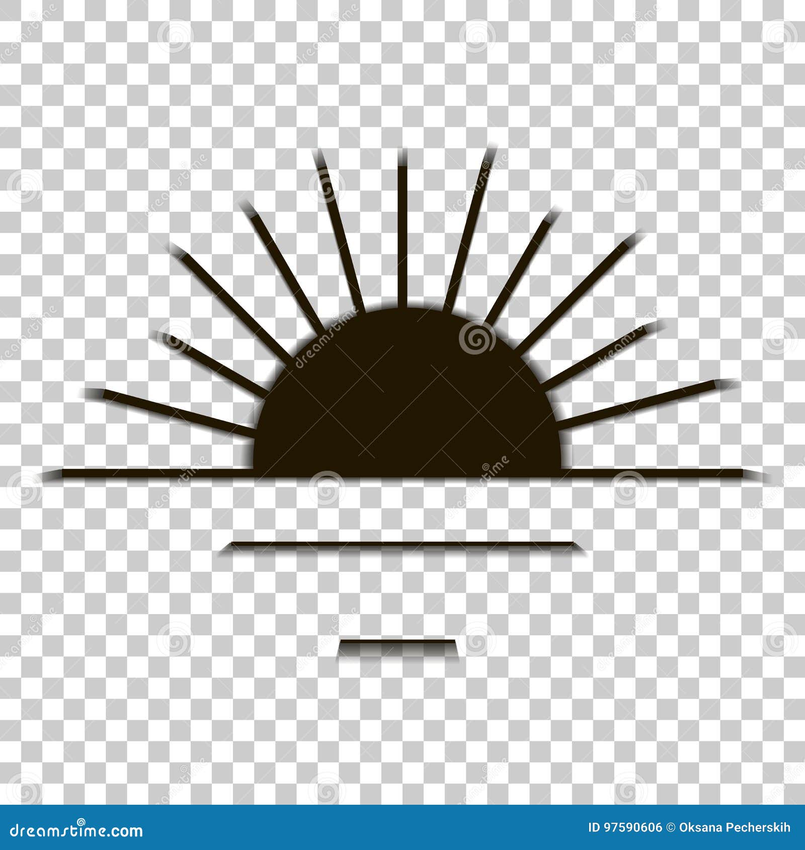 Vector Icon Sunset, Sunrise Symbol. Stock Vector - Illustration of ...