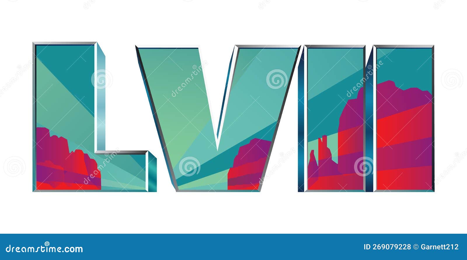 Vector Icon of the Super Bowl LVII Stock Vector - Illustration of ...