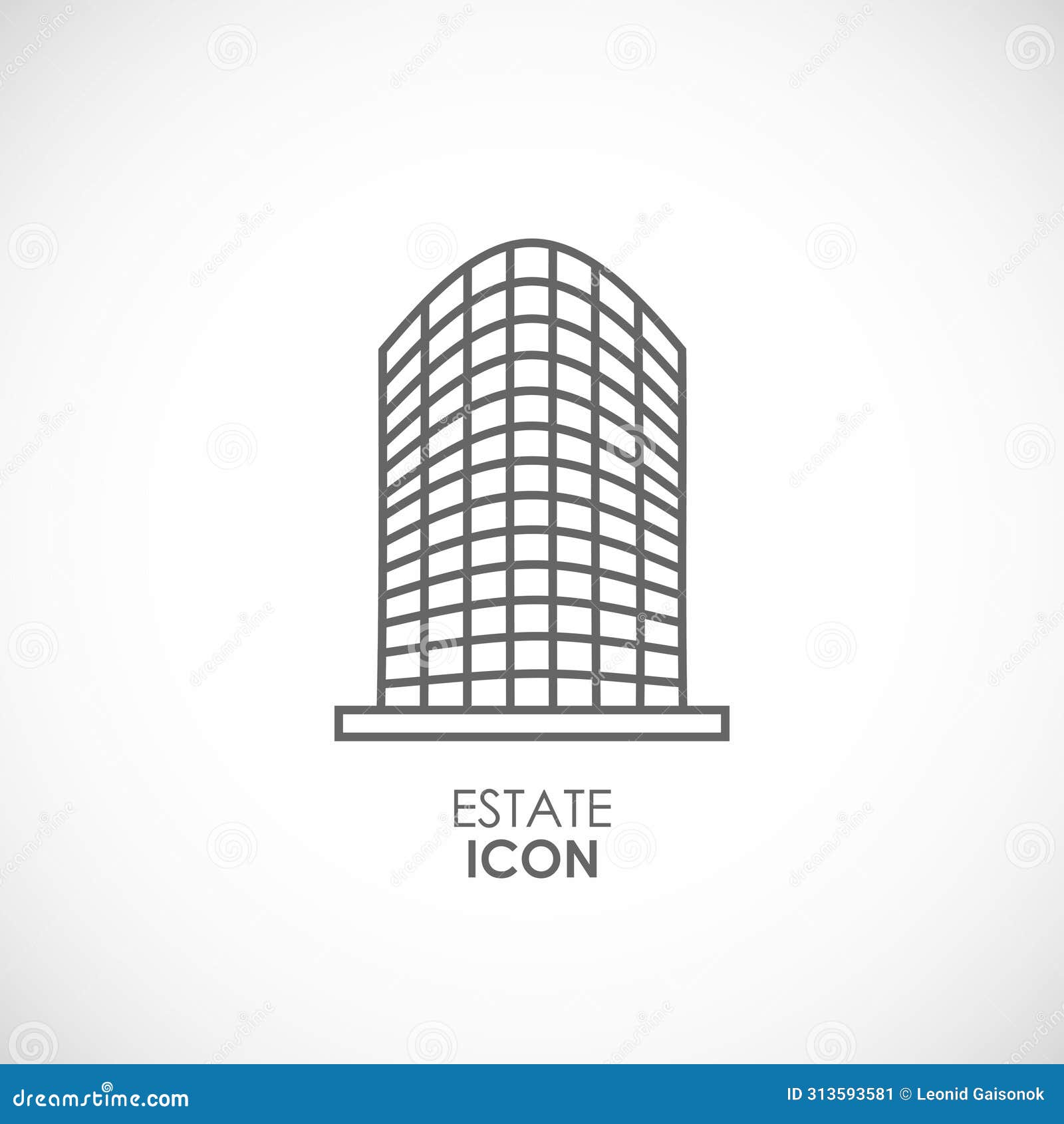 Vector Icon Symbol. Building Estate Stock Vector - Illustration of ...
