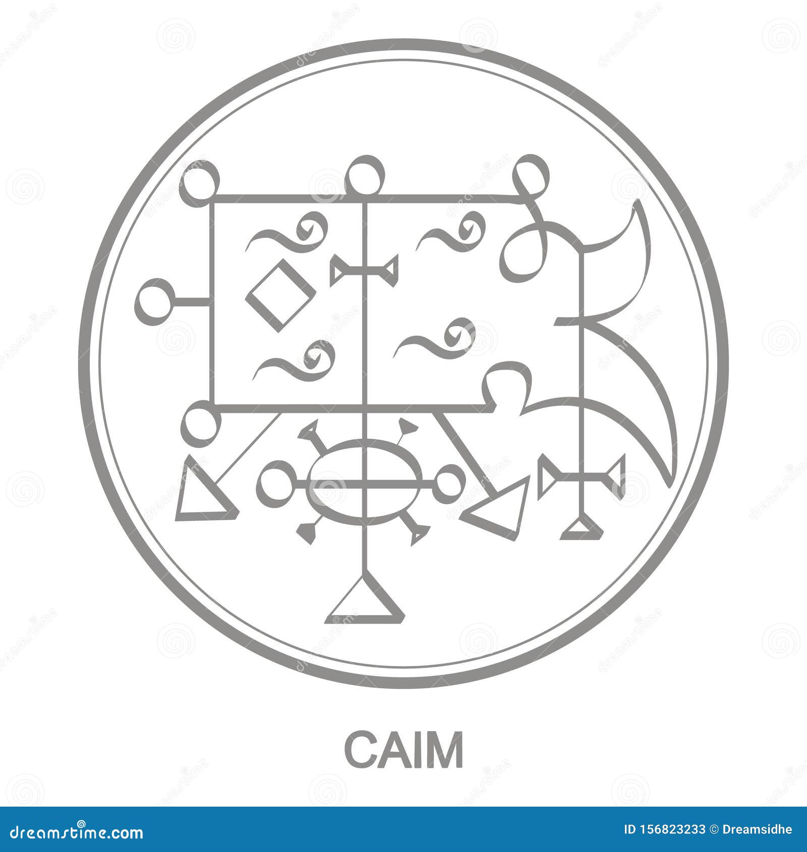 Vector Icon with Symbol of Demon Caim Stock Vector - Illustration of ...