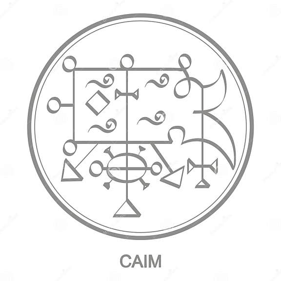 Vector Icon with Symbol of Demon Caim Stock Vector - Illustration of ...