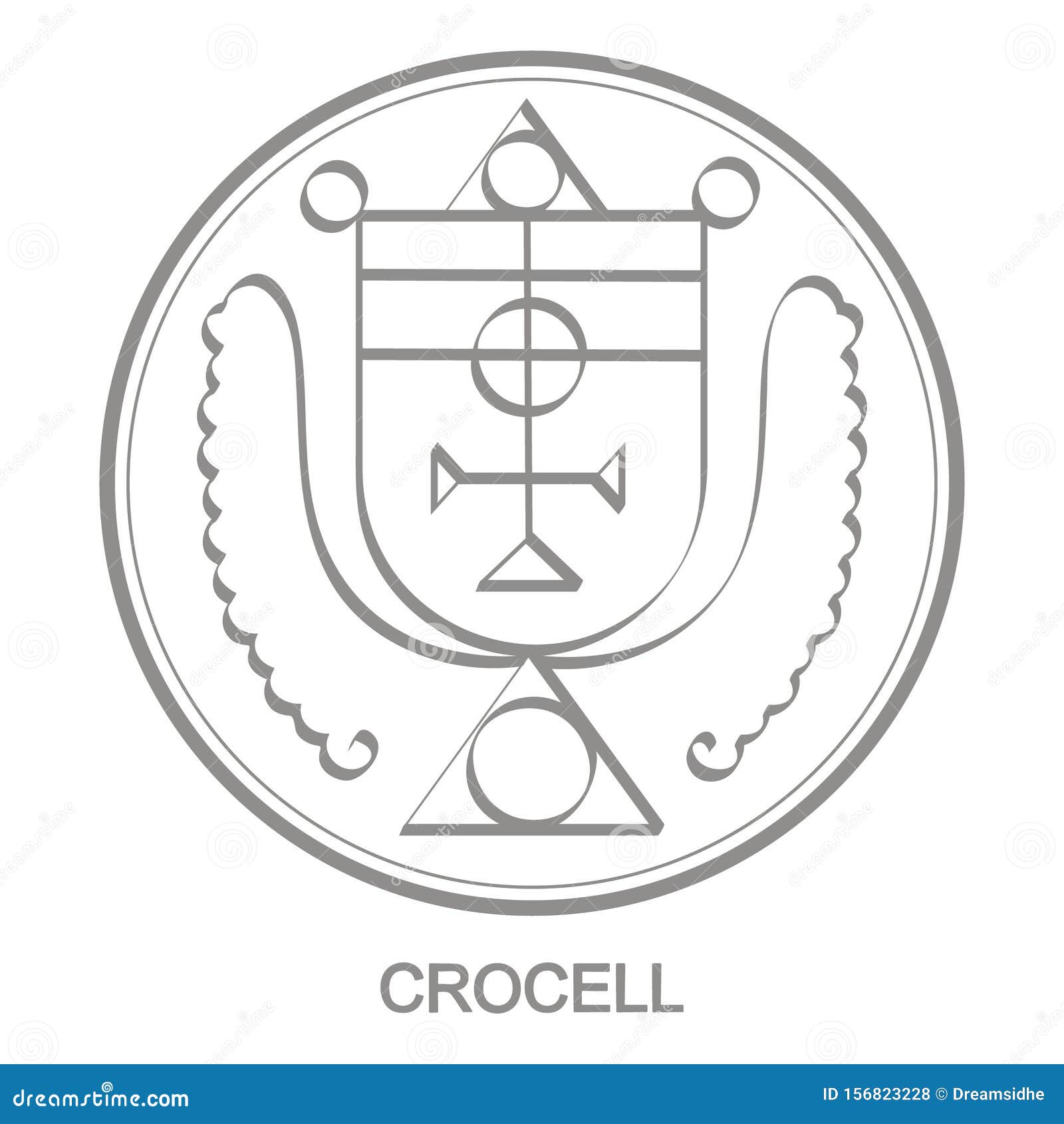 Vector Icon with Symbol of Demon Crocell Stock Vector - Illustration of ...
