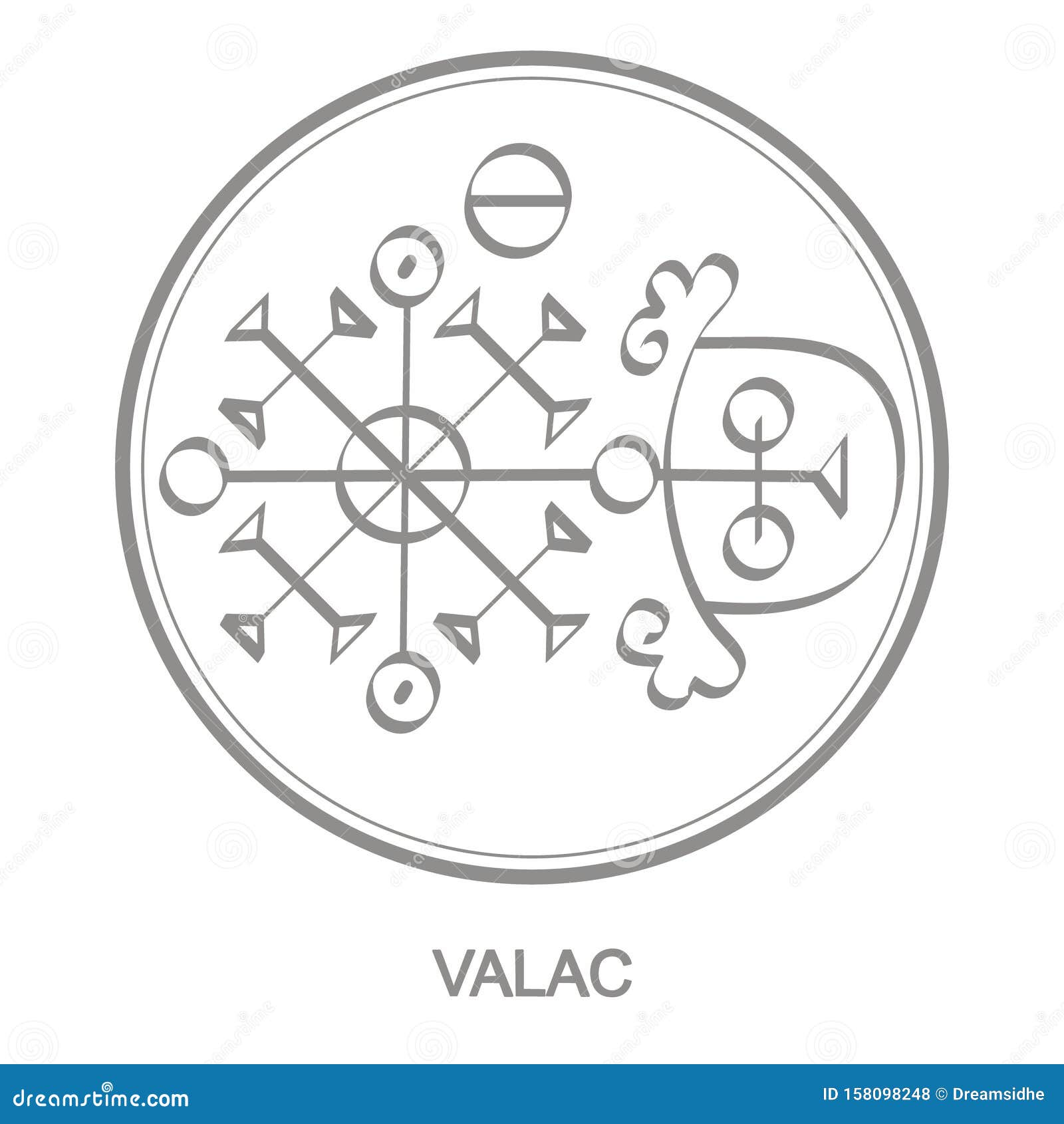 Vector Icon with Symbol of Demon Valac Stock Vector - Illustration of ...