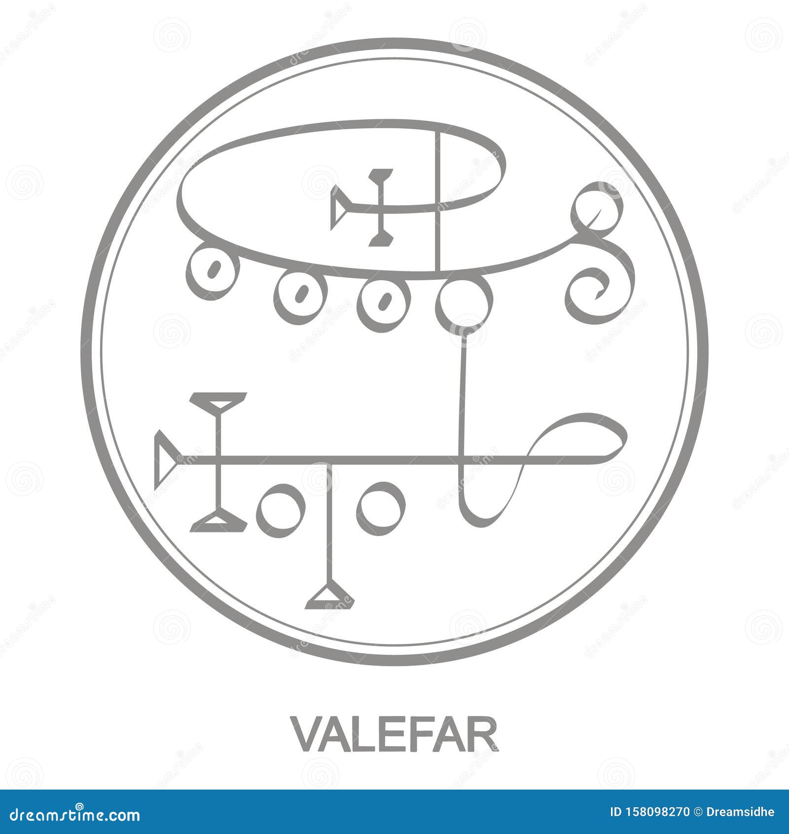 Vector Icon with Symbol of Demon Valefar Stock Vector - Illustration of ...