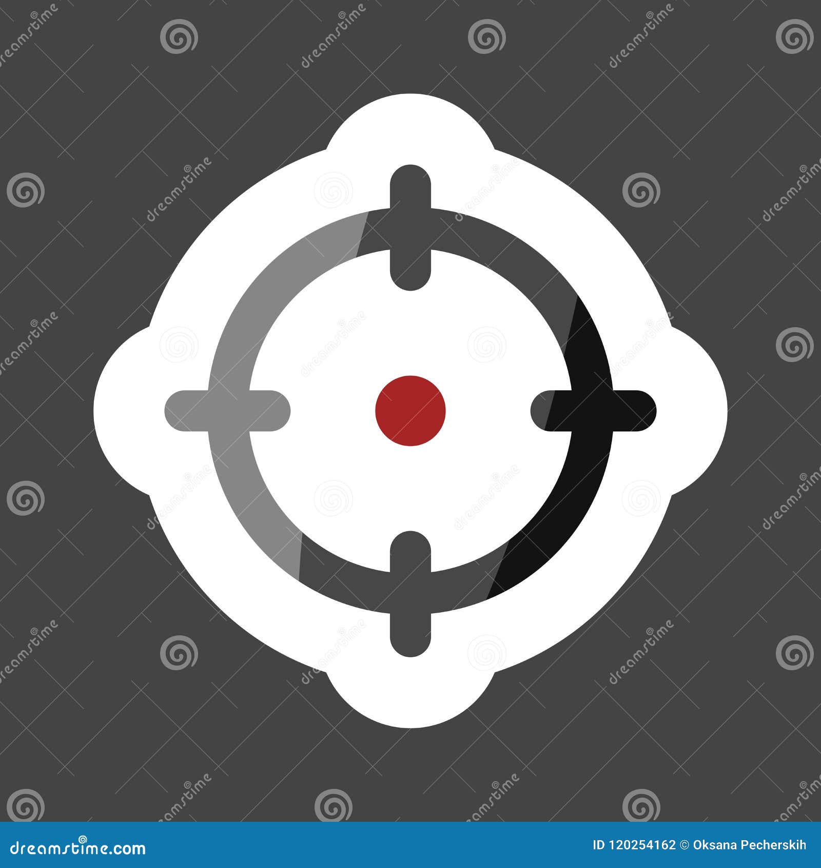 Vector Icon of the Target Colored Sticker. Layers Grouped for E Stock ...