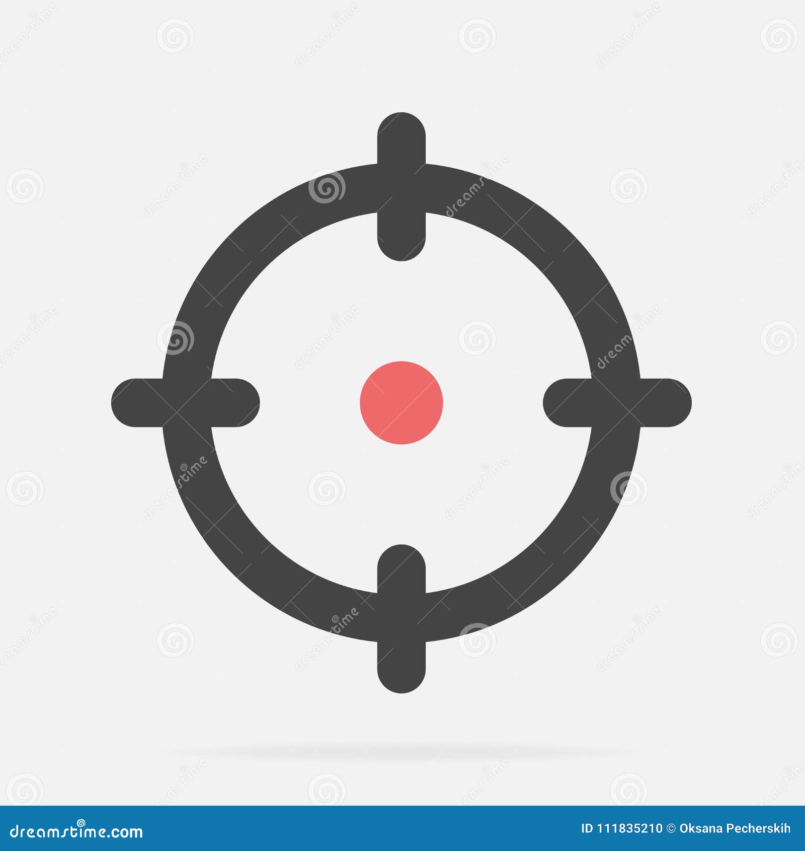 Vector icon of the target stock vector. Illustration of advantage ...