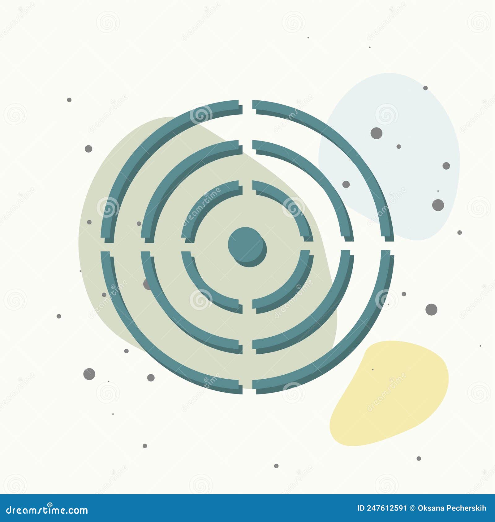 Vector Icon Target on Multicolored Background Stock Vector ...