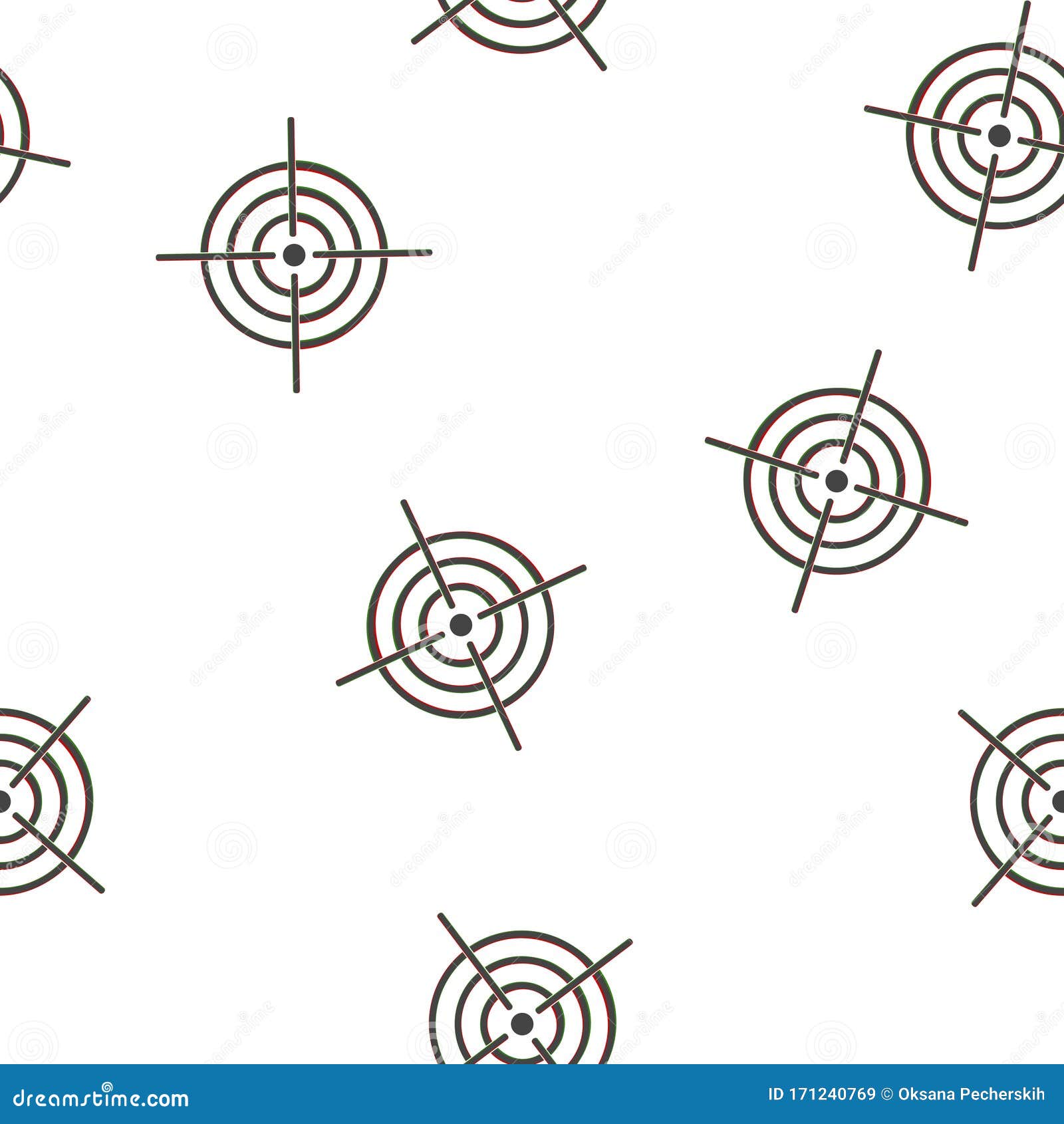 Vector Icon Target Seamless Pattern on a White Background Stock Vector ...