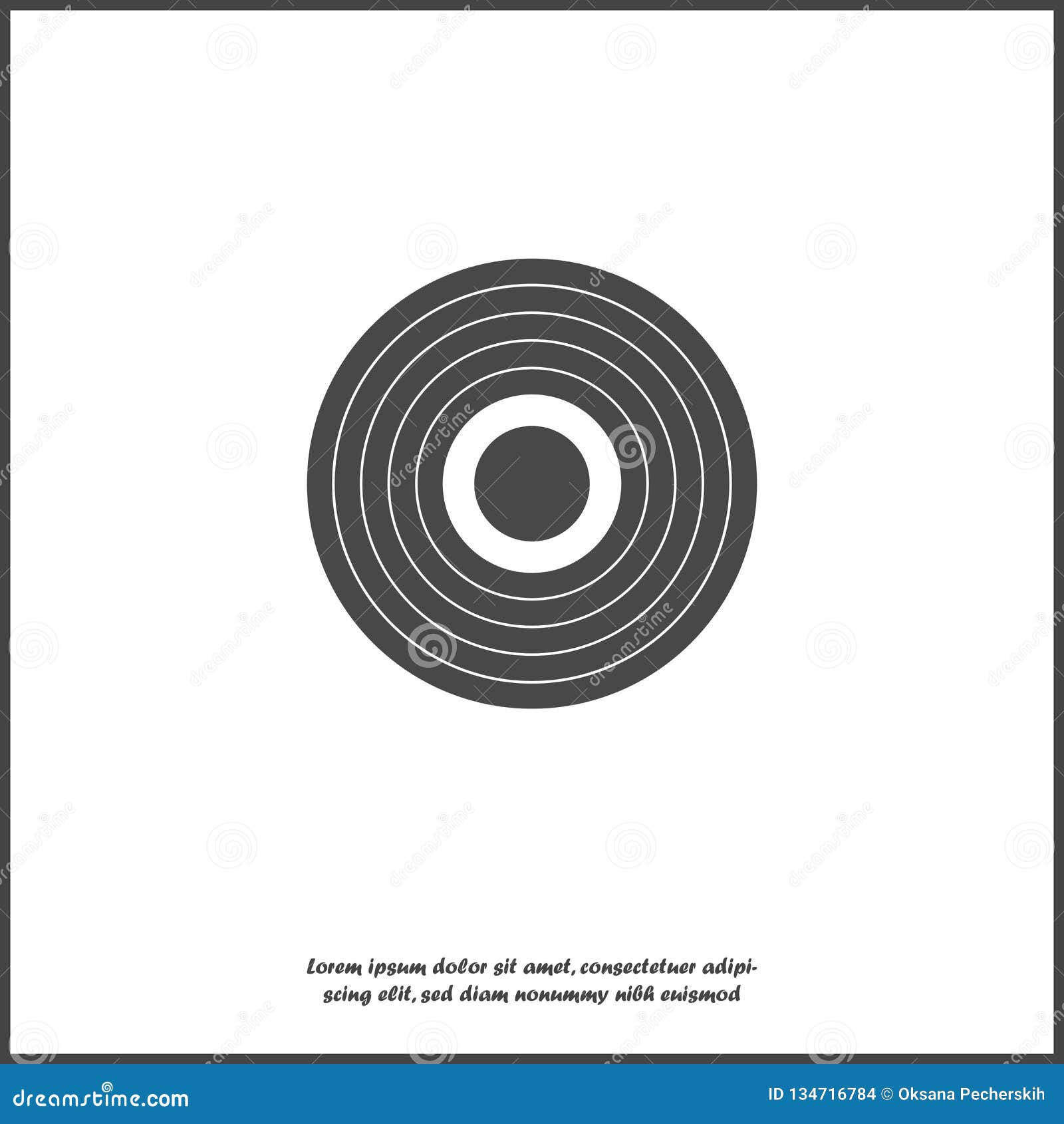Vector Icon Target on White Isolated Background. Layers Grouped for ...