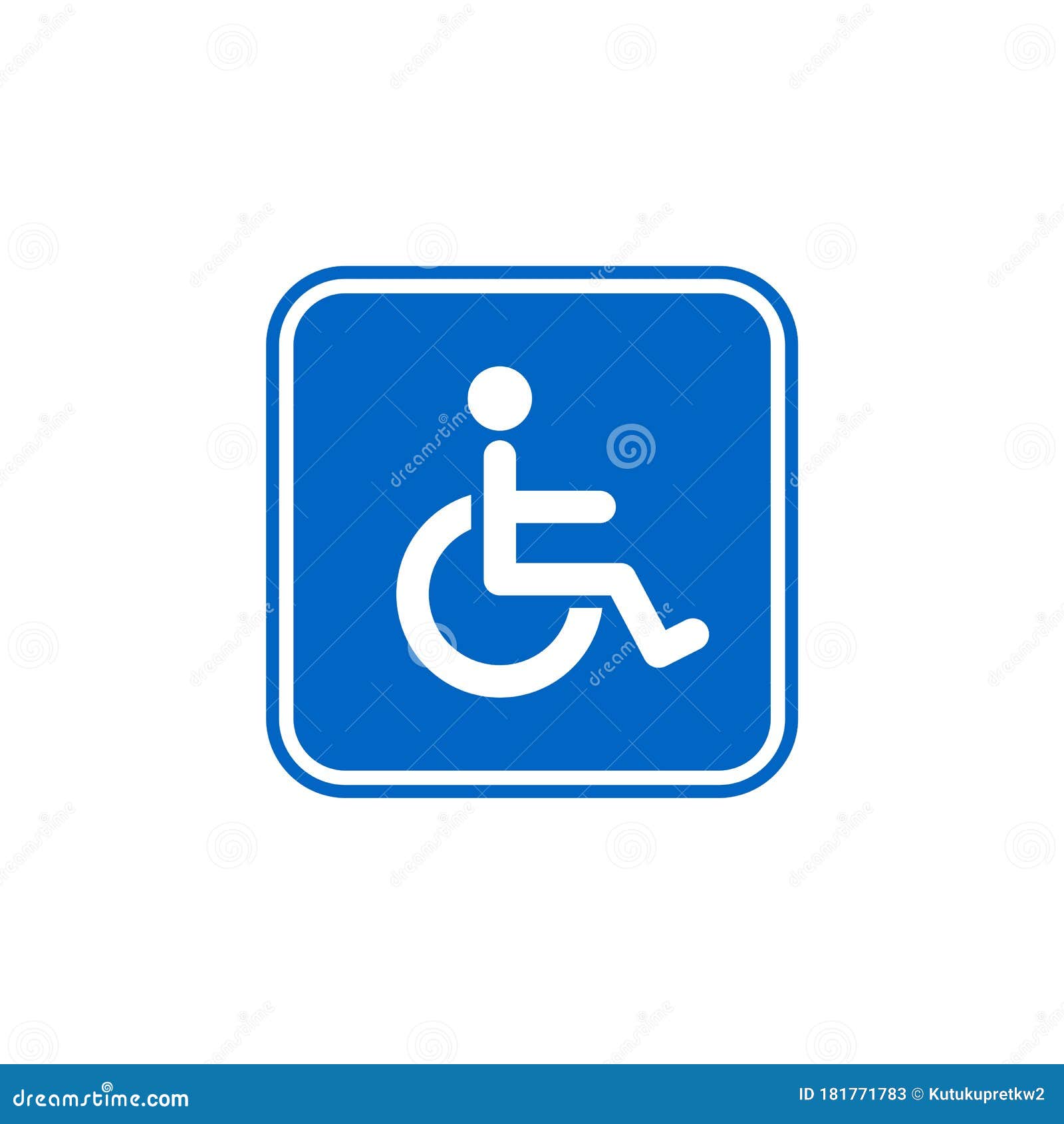 Vector Icon Template - Disable Person / Handicap Illustration Design ...
