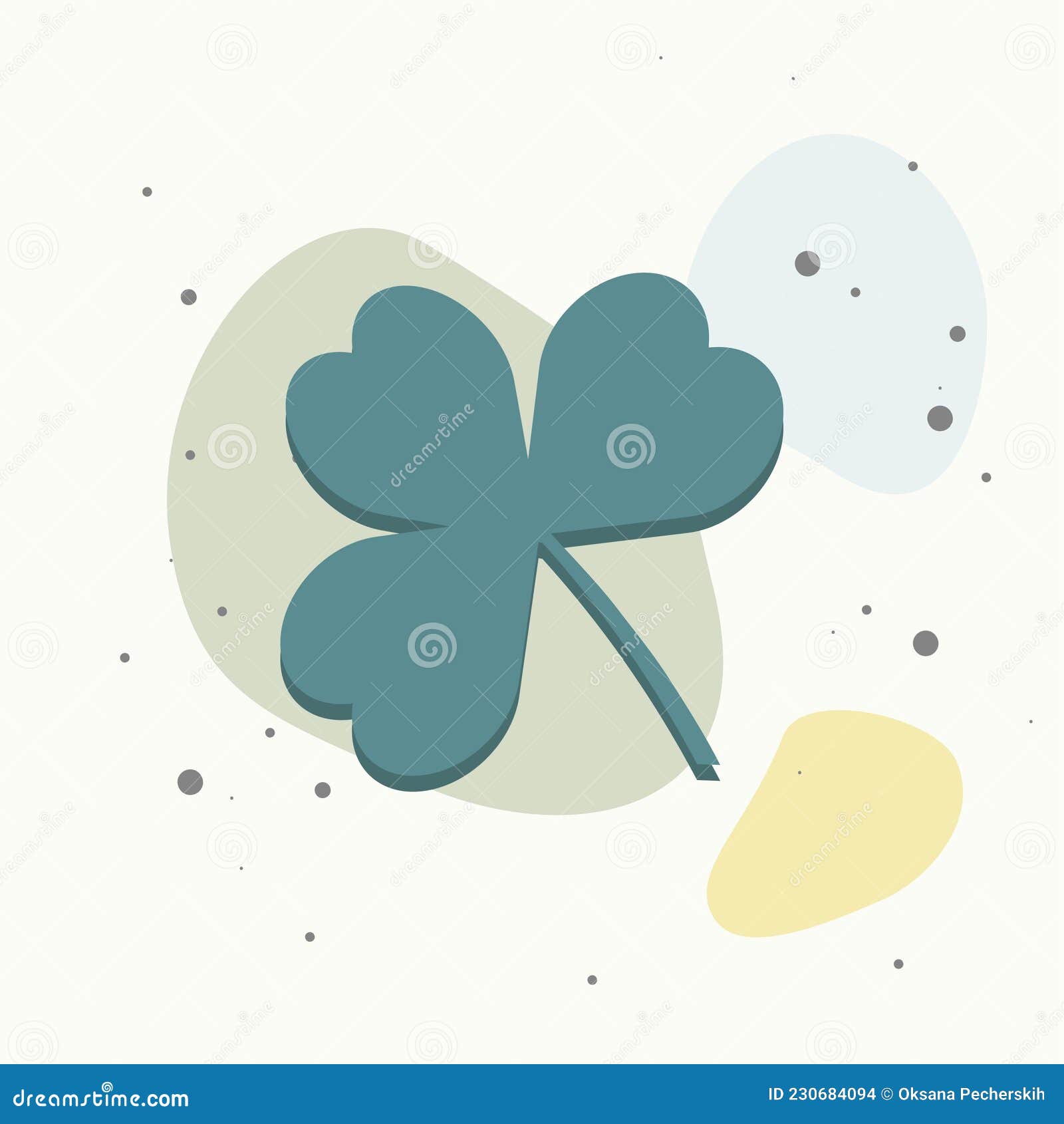 Vector Icon Three-leafed Clover on Multicolored Background Stock Vector ...