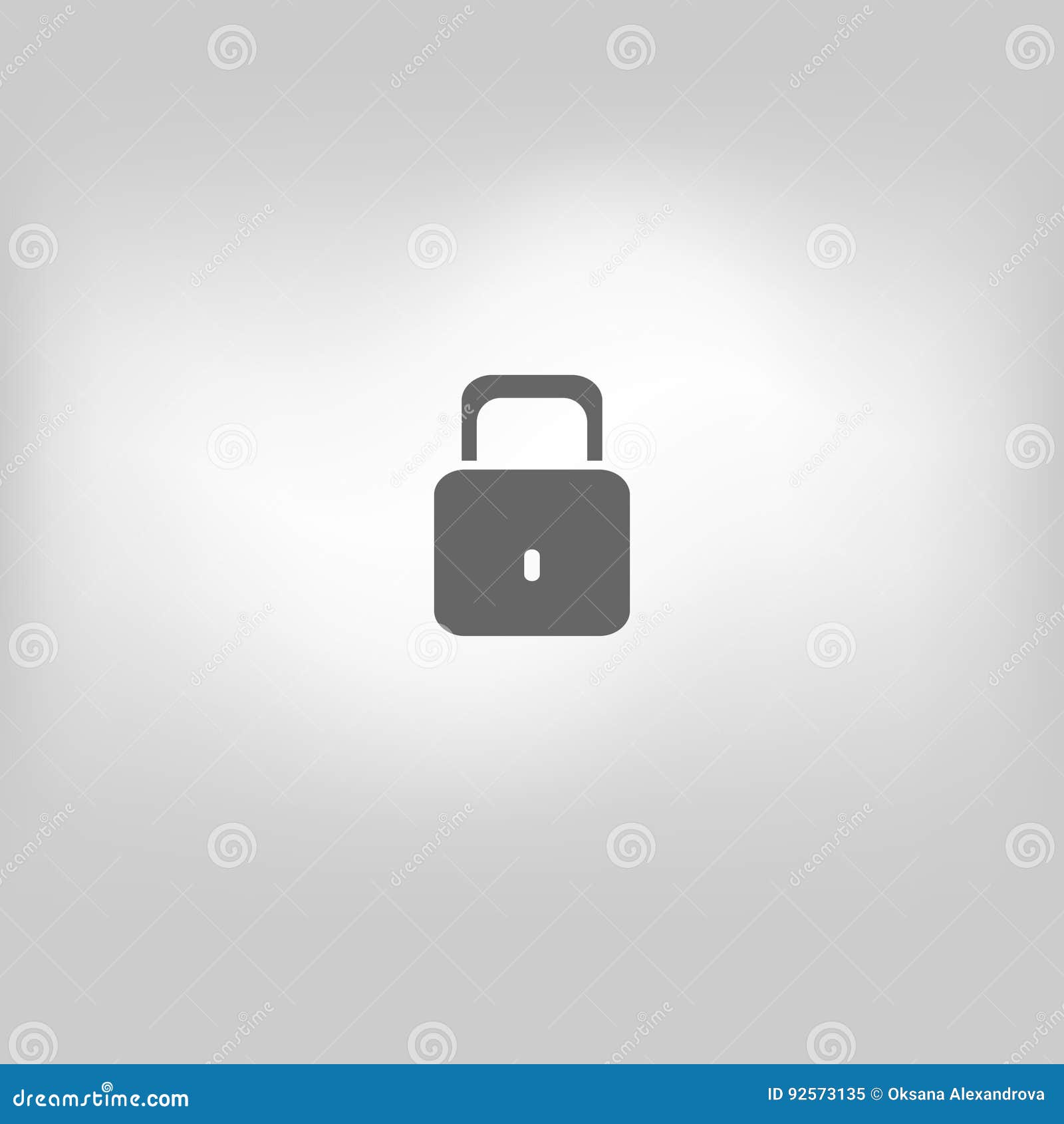 Vector Icon To Close the Lock Stock Vector - Illustration of flat ...