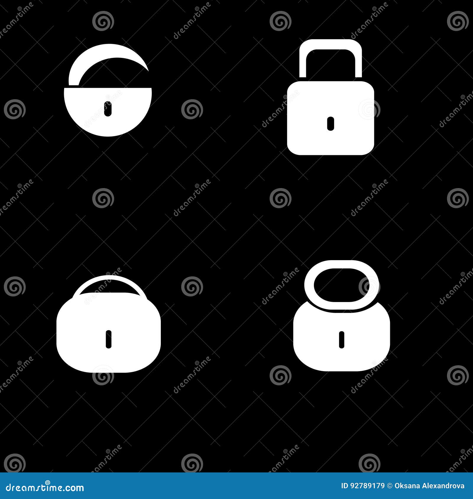 Vector Icon To Close the Lock Stock Vector - Illustration of keyhole ...