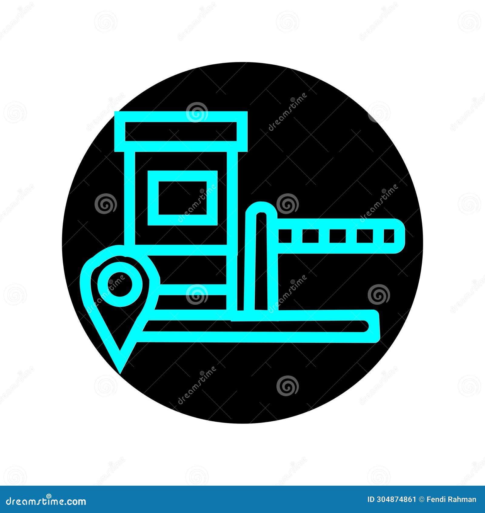 Vector Icon Toll Gate Illustration Symbol Stock Illustration ...