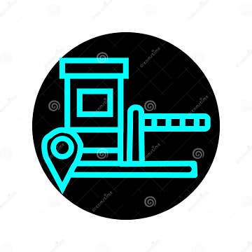Vector Icon Toll Gate Illustration Symbol Stock Illustration ...