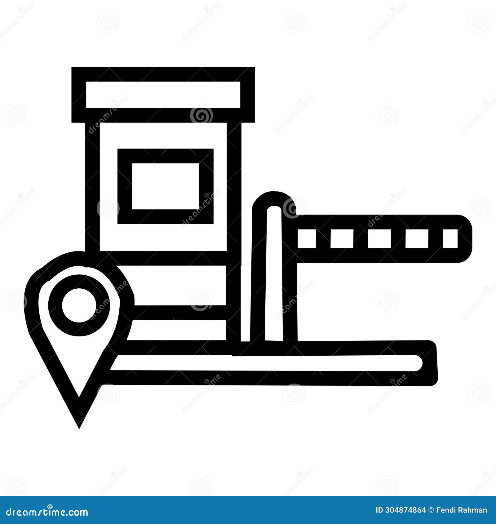 Vector Icon Toll Gate Illustration Symbol Stock Illustration ...