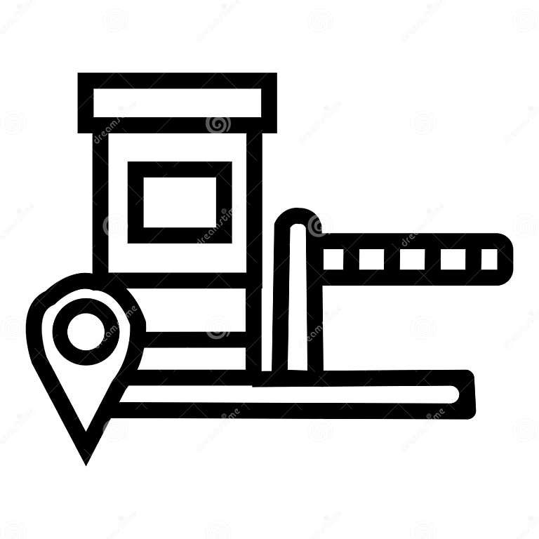 Vector Icon Toll Gate Illustration Symbol Stock Illustration ...