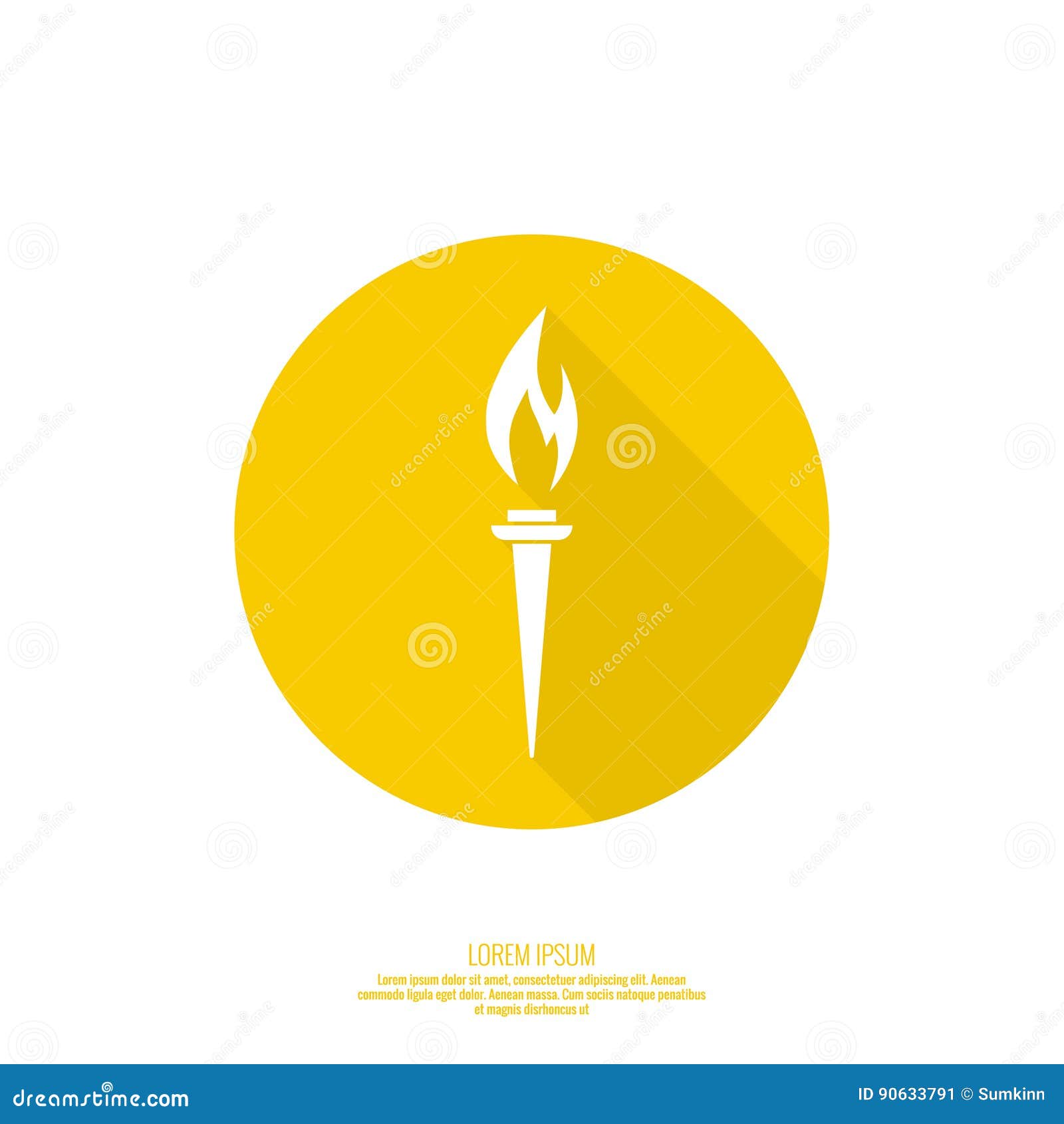 Vector icon of torch. stock vector. Illustration of games - 90633791