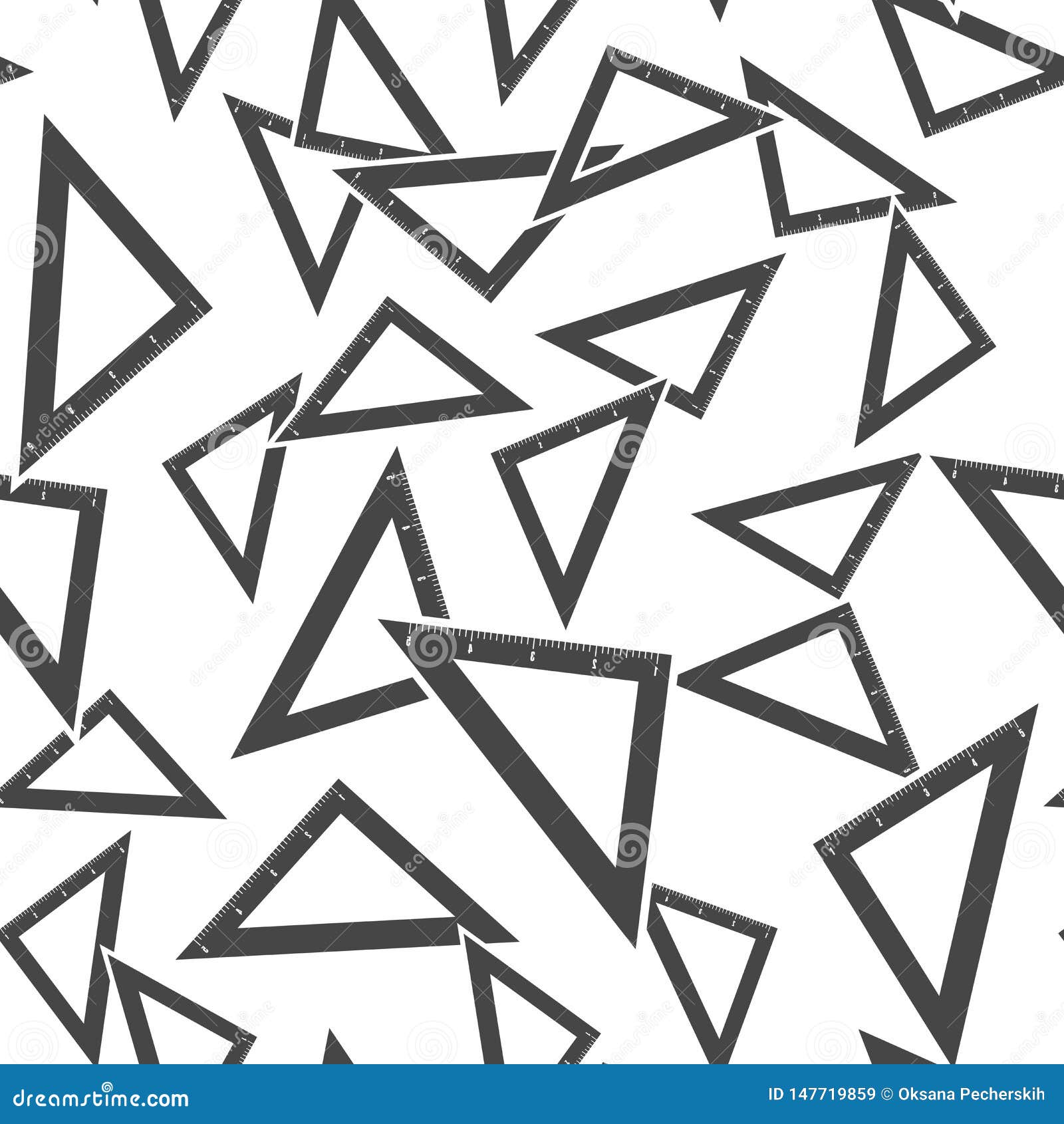 Vector Icon Triangle Ruler. Metric System. School Measuring Lance Stock ...