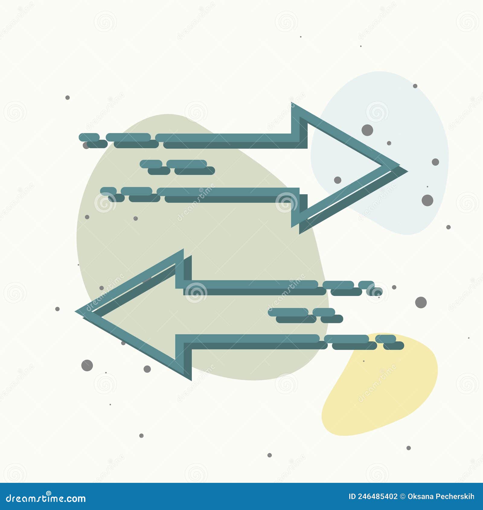 Directions Symbol Linear Icon Cartoon Vector | CartoonDealer.com #167270669