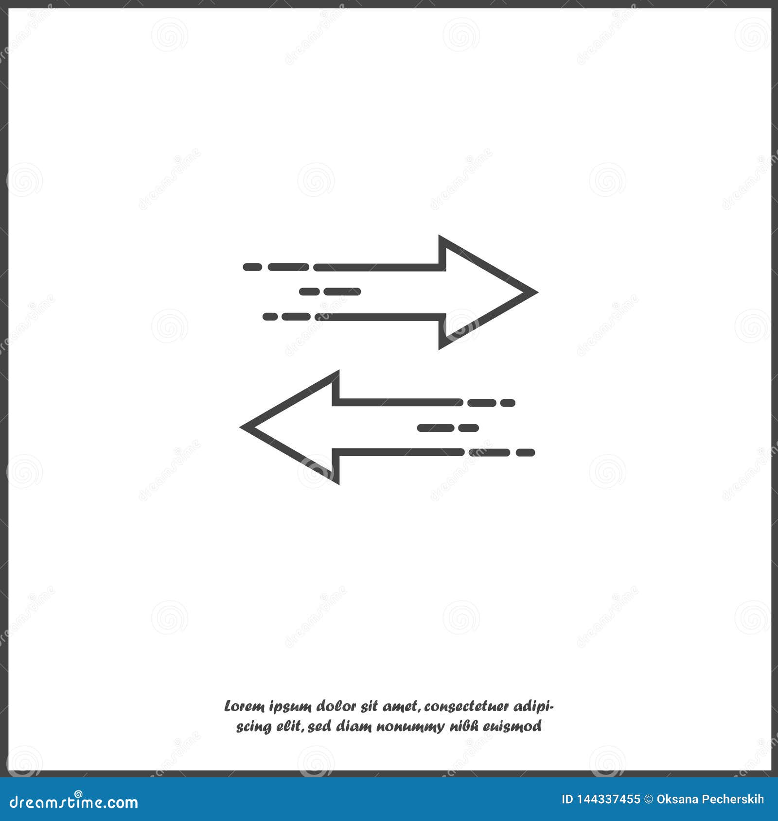 Vector Icon Two Arrows Pointing in Opposite Directions. Symbol Exchange ...
