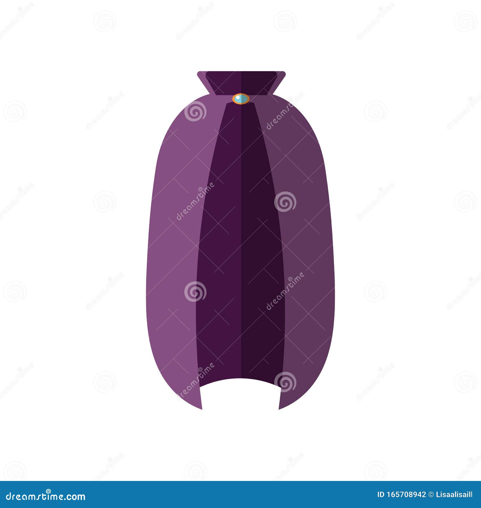 Vector Icon of Wizard Cloak in Flat Style. Magic Cloak of Mage, Wizard ...