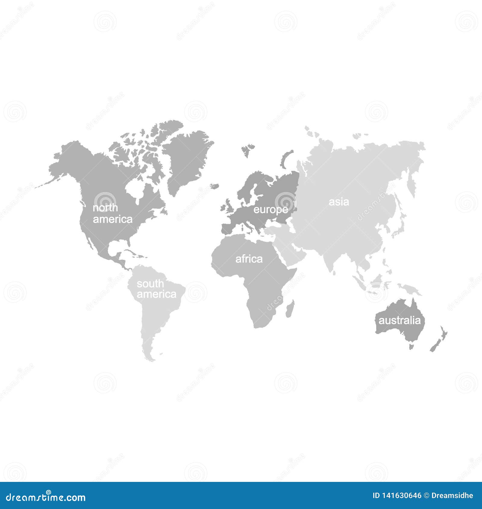 Vector Icon with World Map and World Continents Stock Vector ...