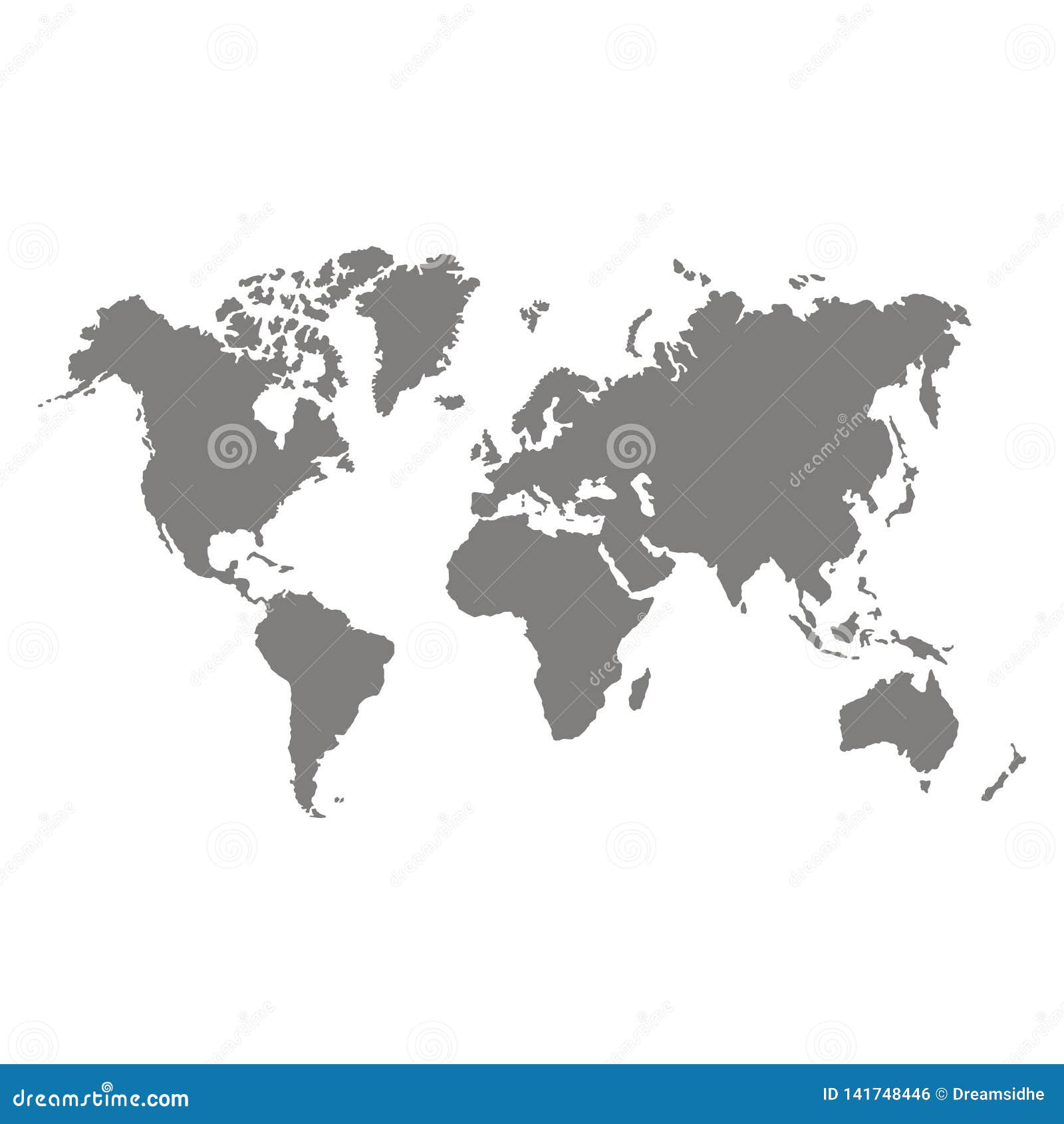 Vector Icon with World Map and World Continents Stock Vector ...